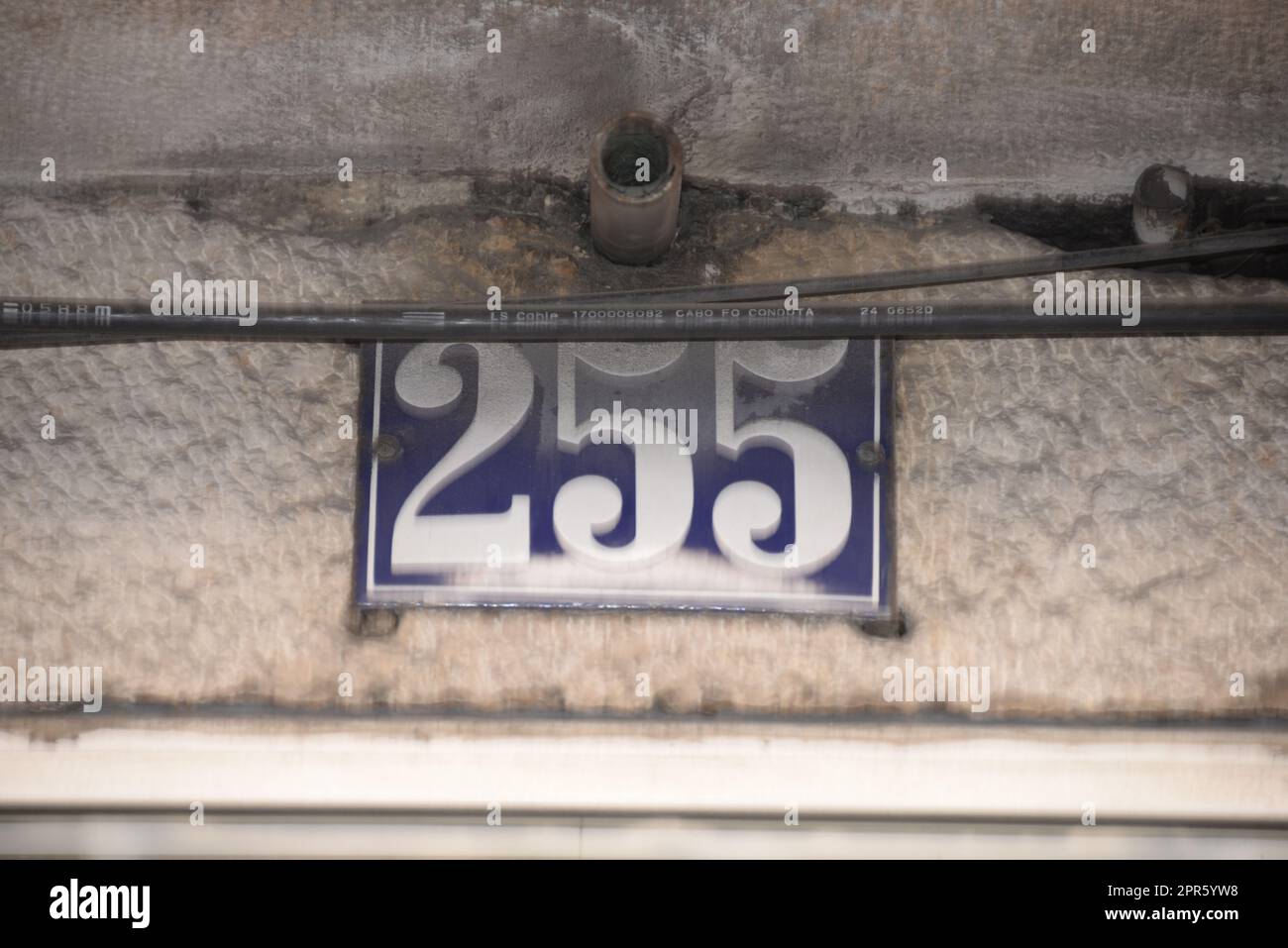 number 255 on a house in Lisbon - Lisboa - the capital of Portugal ...
