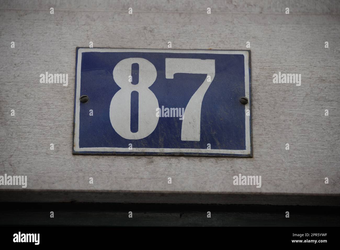 number 87 on a house in Lisbon - Lisboa - the capital of Portugal ...