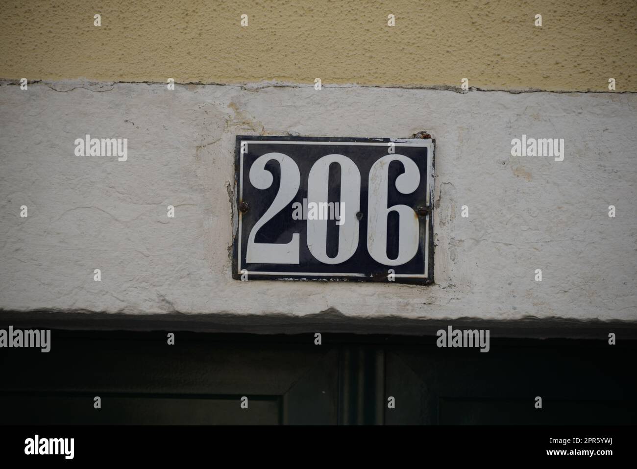 number 206 on a house in Lisbon - Lisboa - the capital of Portugal ...