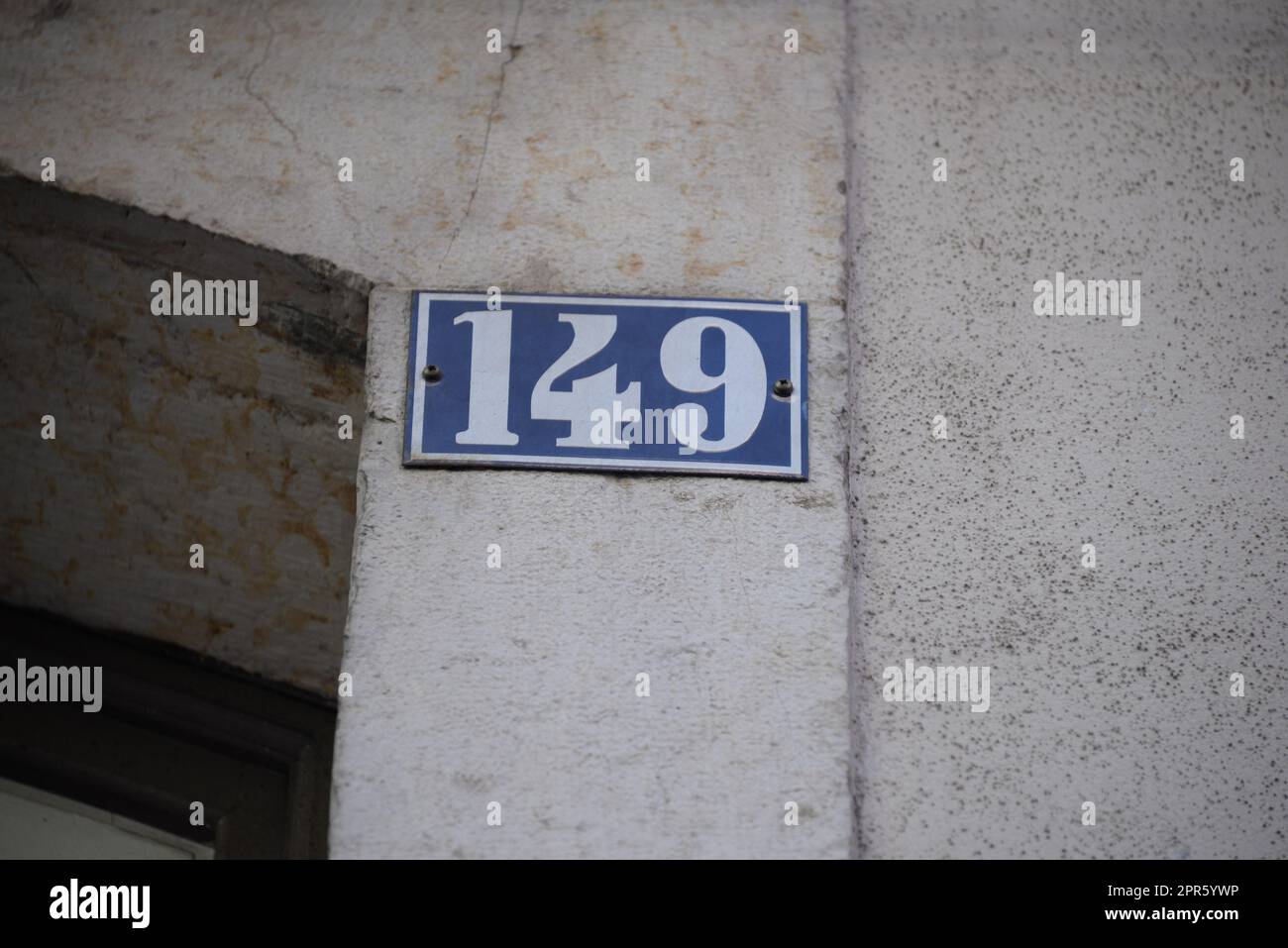 number 149 on a house in Lisbon - Lisboa - the capital of Portugal ...