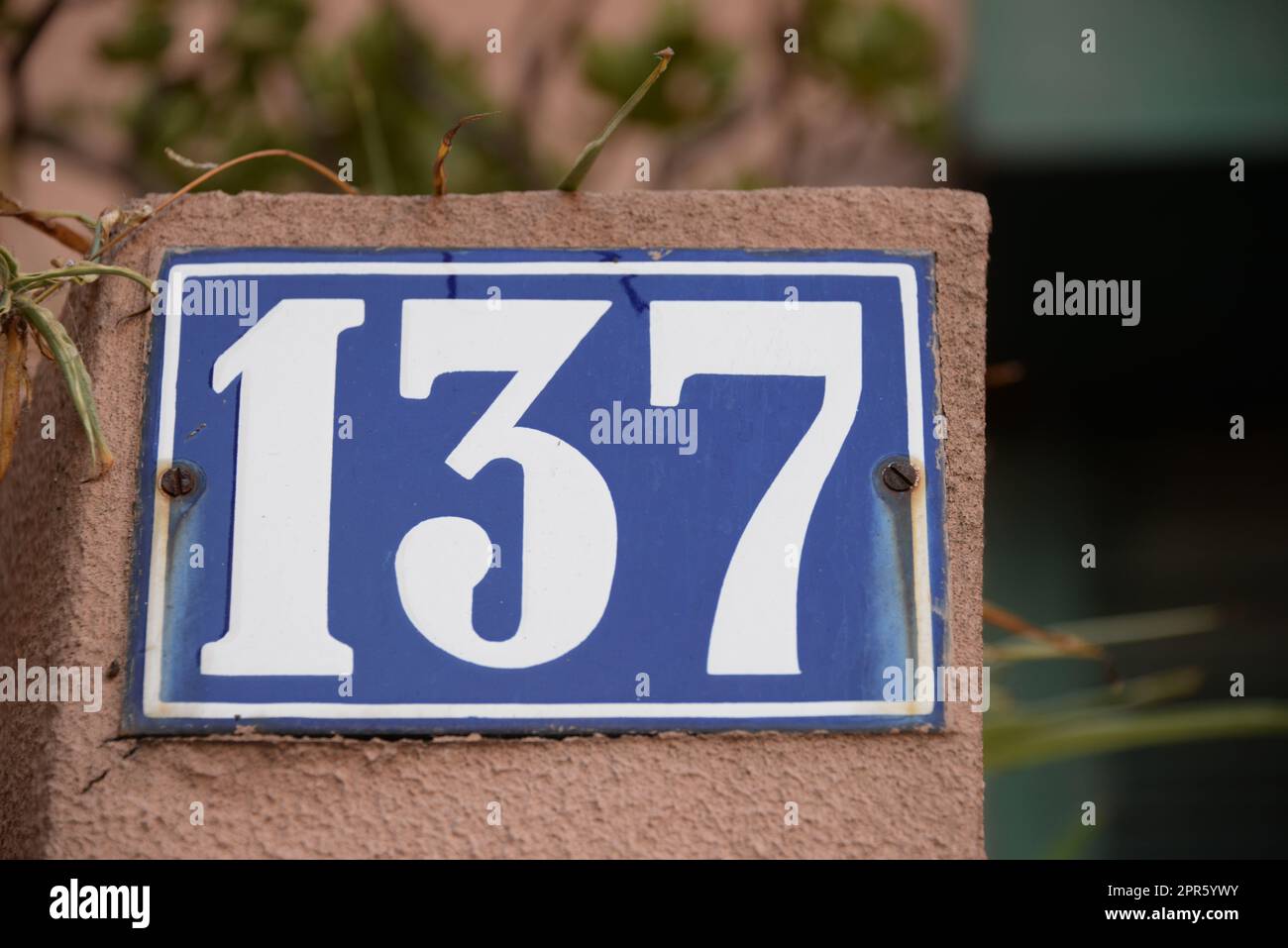 number 137 on a house in Lisbon - Lisboa - the capital of Portugal ...