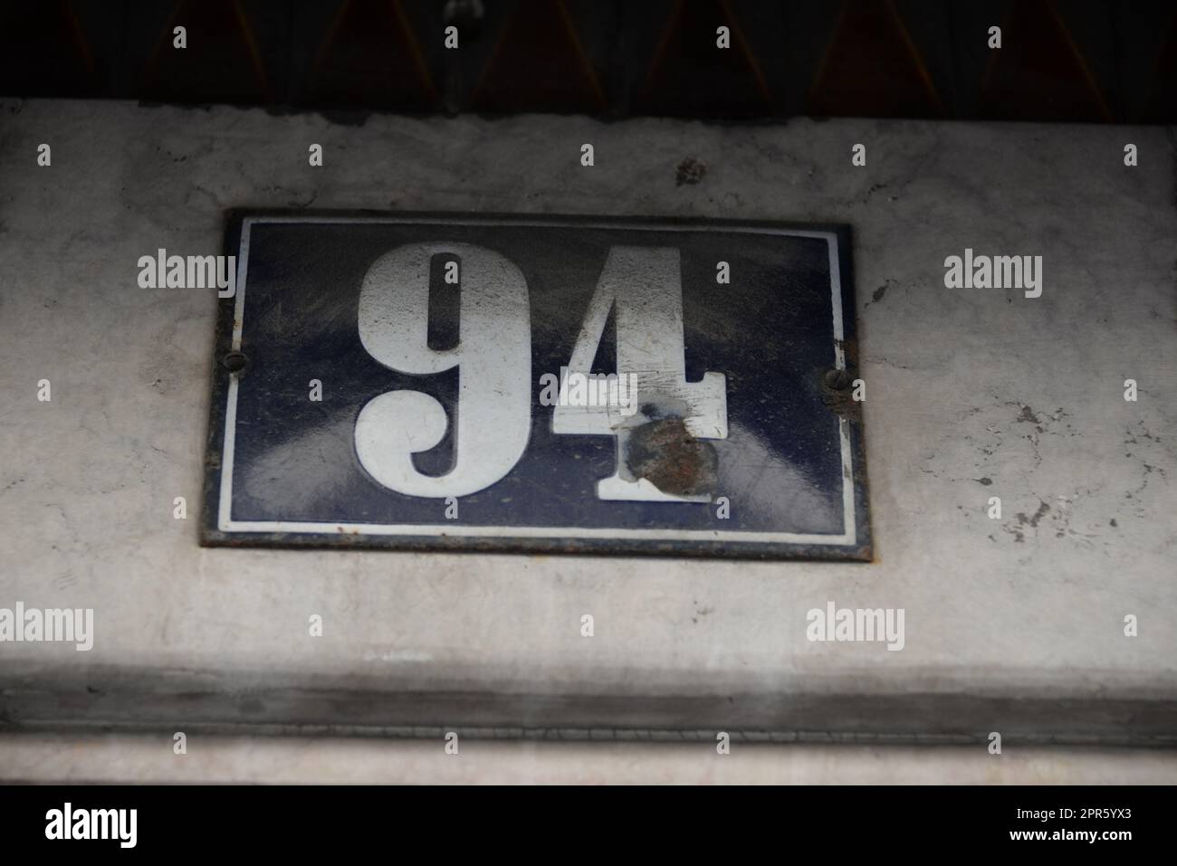 number 94 on a house in Lisbon - Lisboa - the capital of Portugal ...