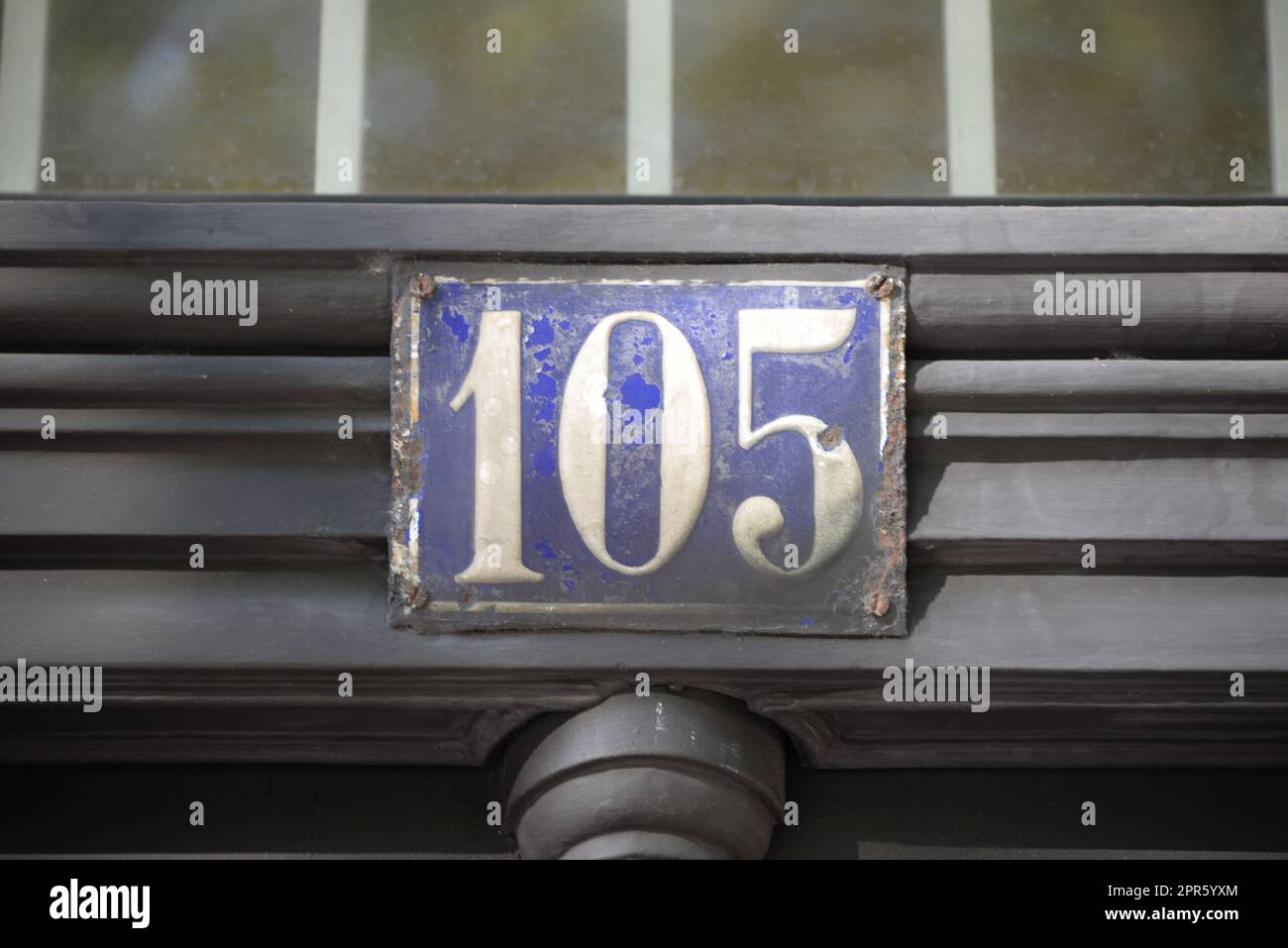 number 105 on a house in Lisbon - Lisboa - the capital of Portugal ...