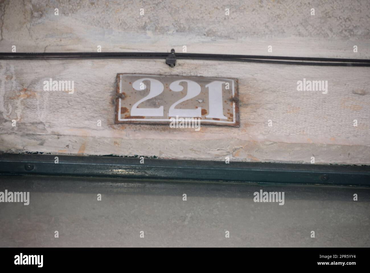 number 221 on a house in Lisbon - Lisboa - the capital of Portugal ...