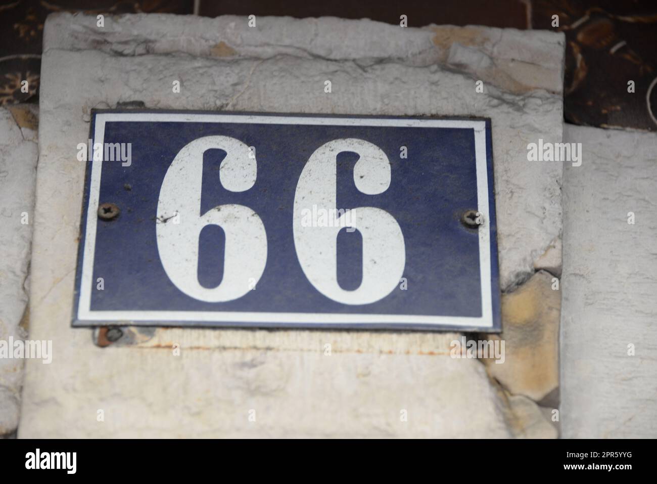 number 66 on a house in Lisbon - Lisboa - the capital of Portugal ...