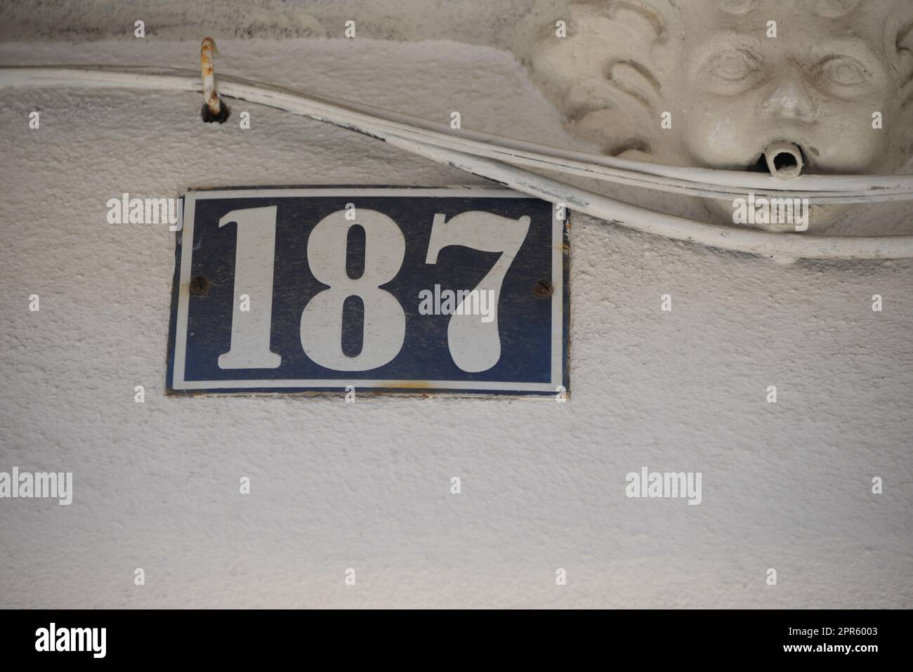 number 187 on a house in Lisbon - Lisboa - the capital of Portugal ...