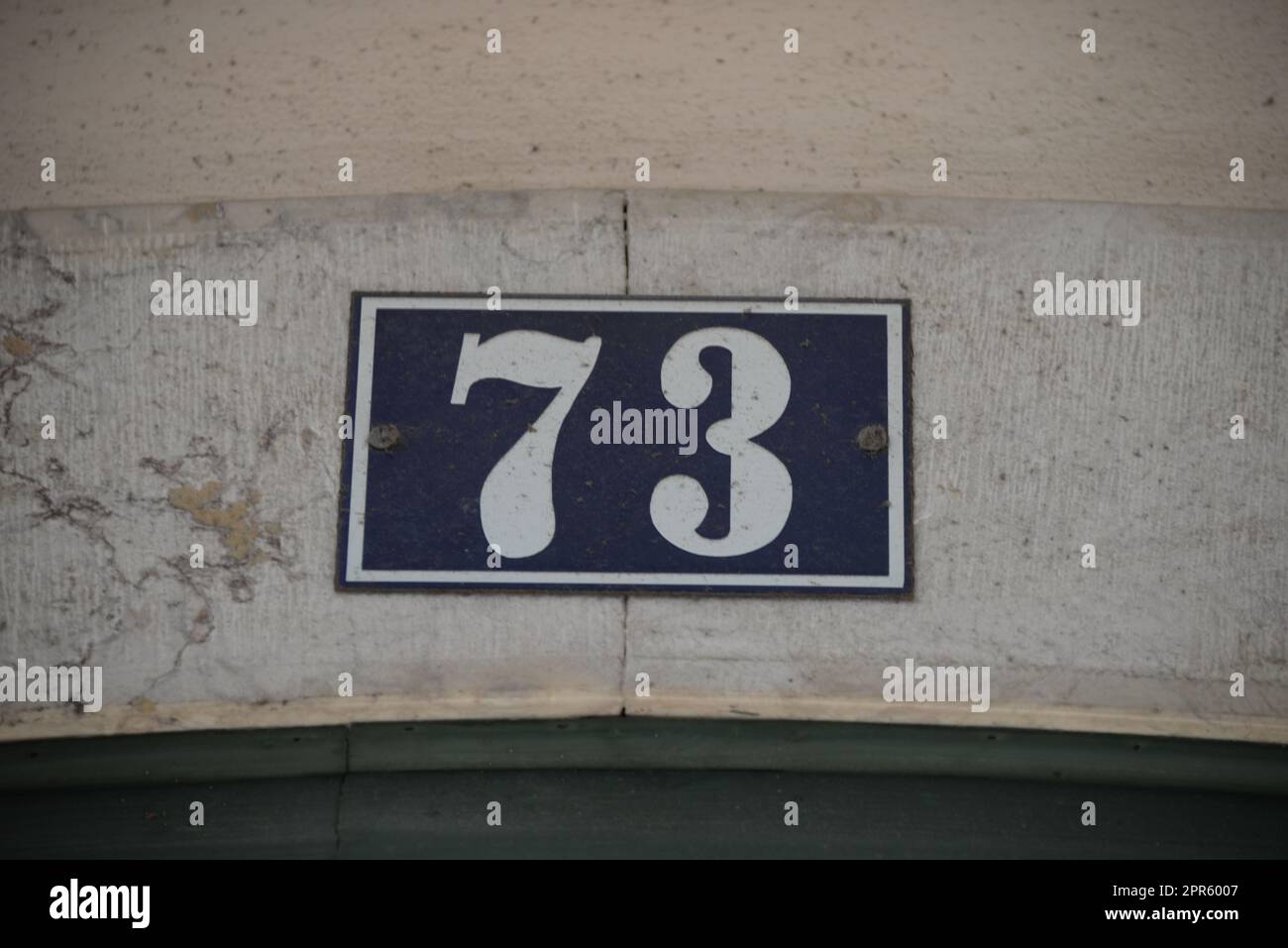 number 73 on a house in Lisbon - Lisboa - the capital of Portugal ...