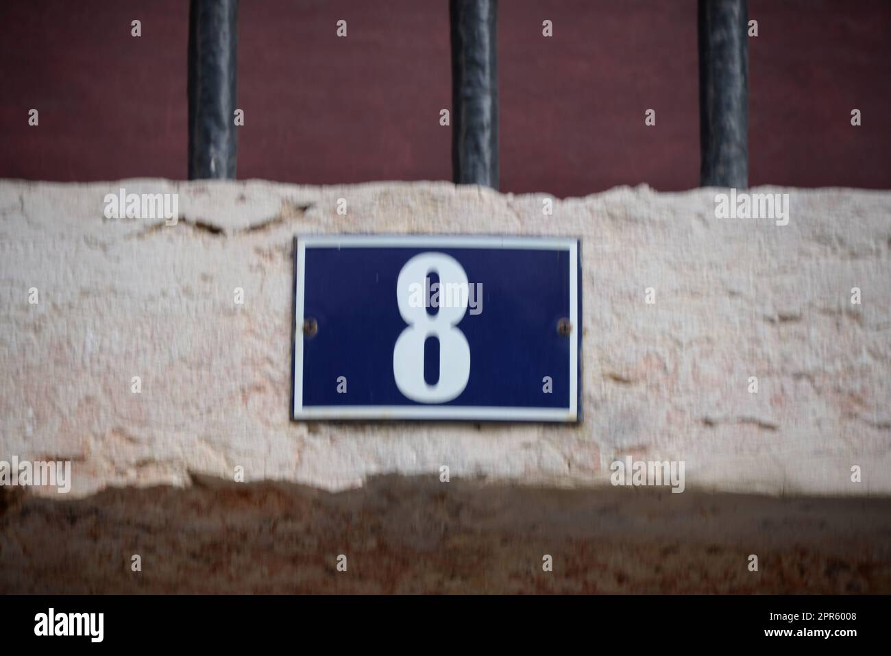 number 8 on a house in Lisbon - Lisboa - the capital of Portugal ...