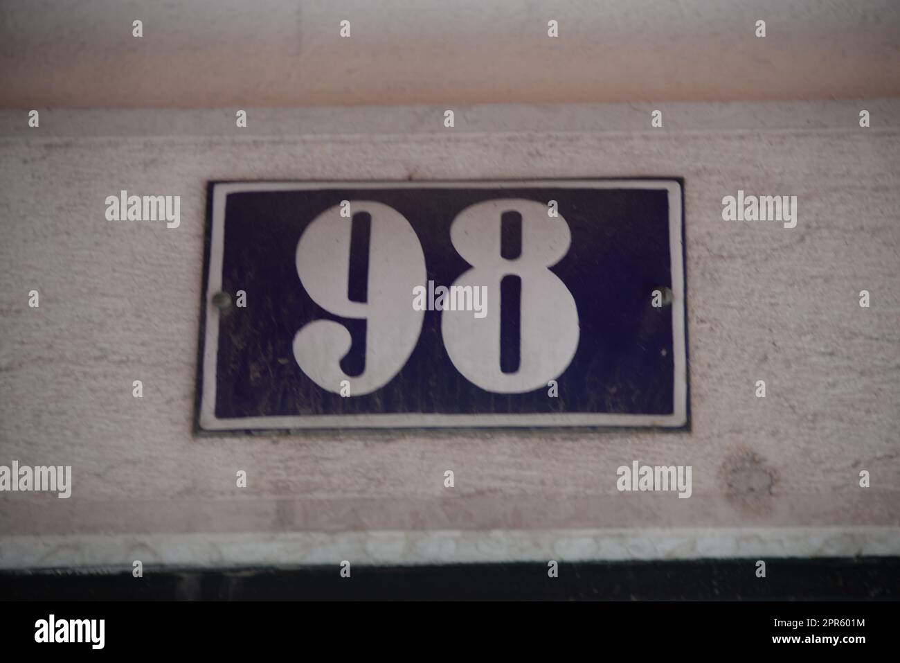 number 98 on a house in Lisbon - Lisboa - the capital of Portugal ...