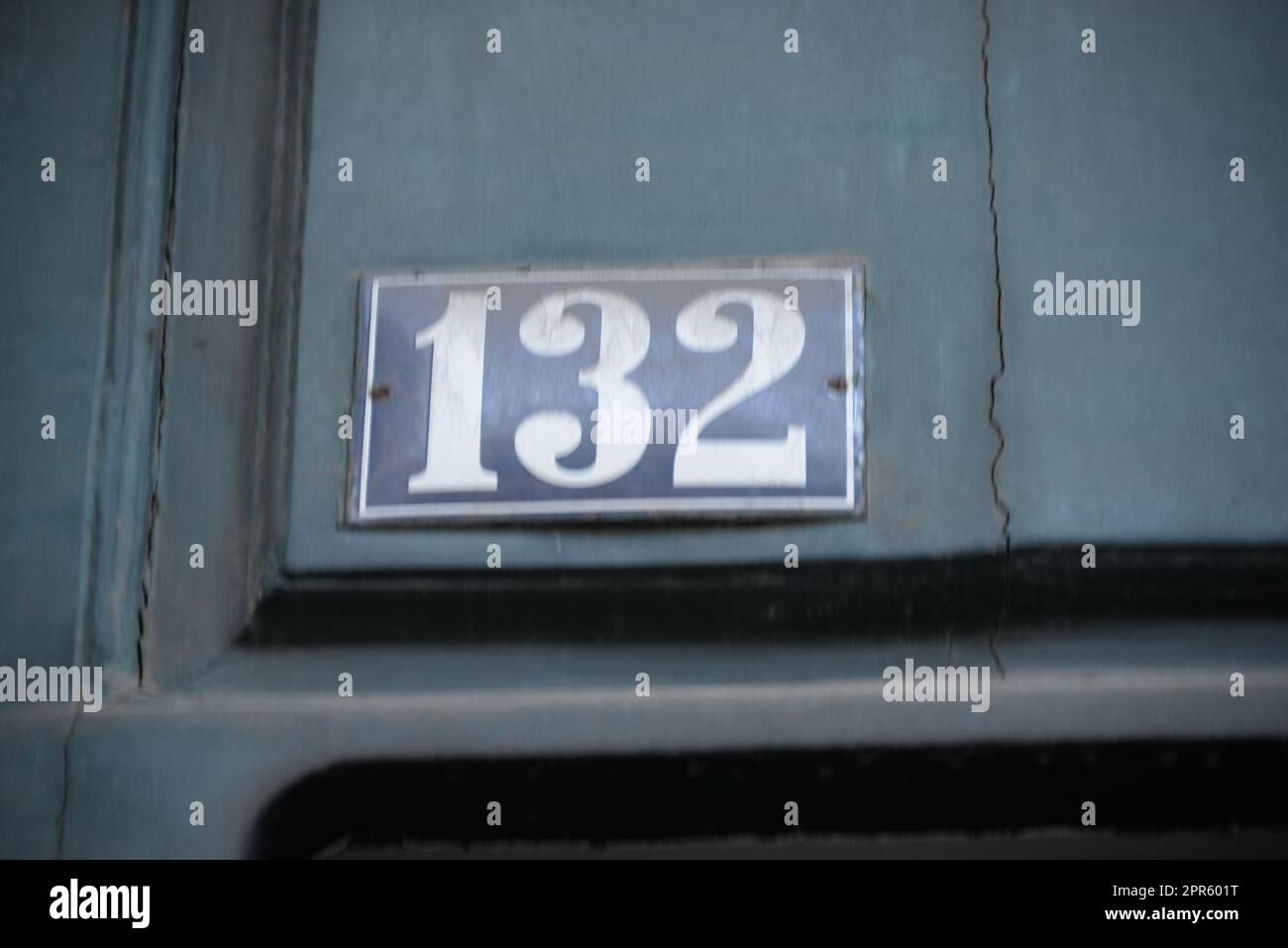number, 132 ,on a house, in Lisbon, - Lisboa -, the capital of Portugal ...