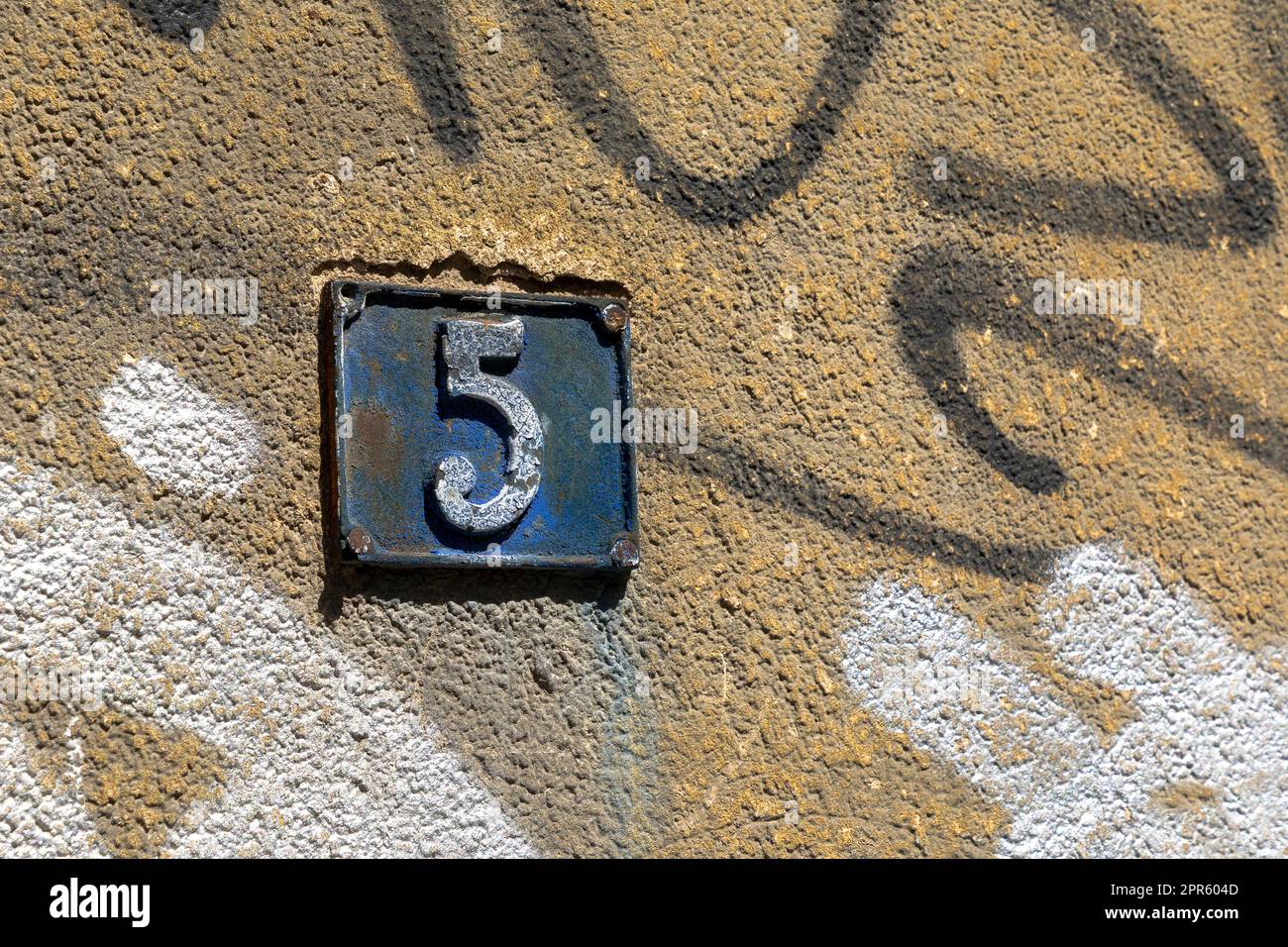 House numbers in different styles and colors (concept for real estate ...