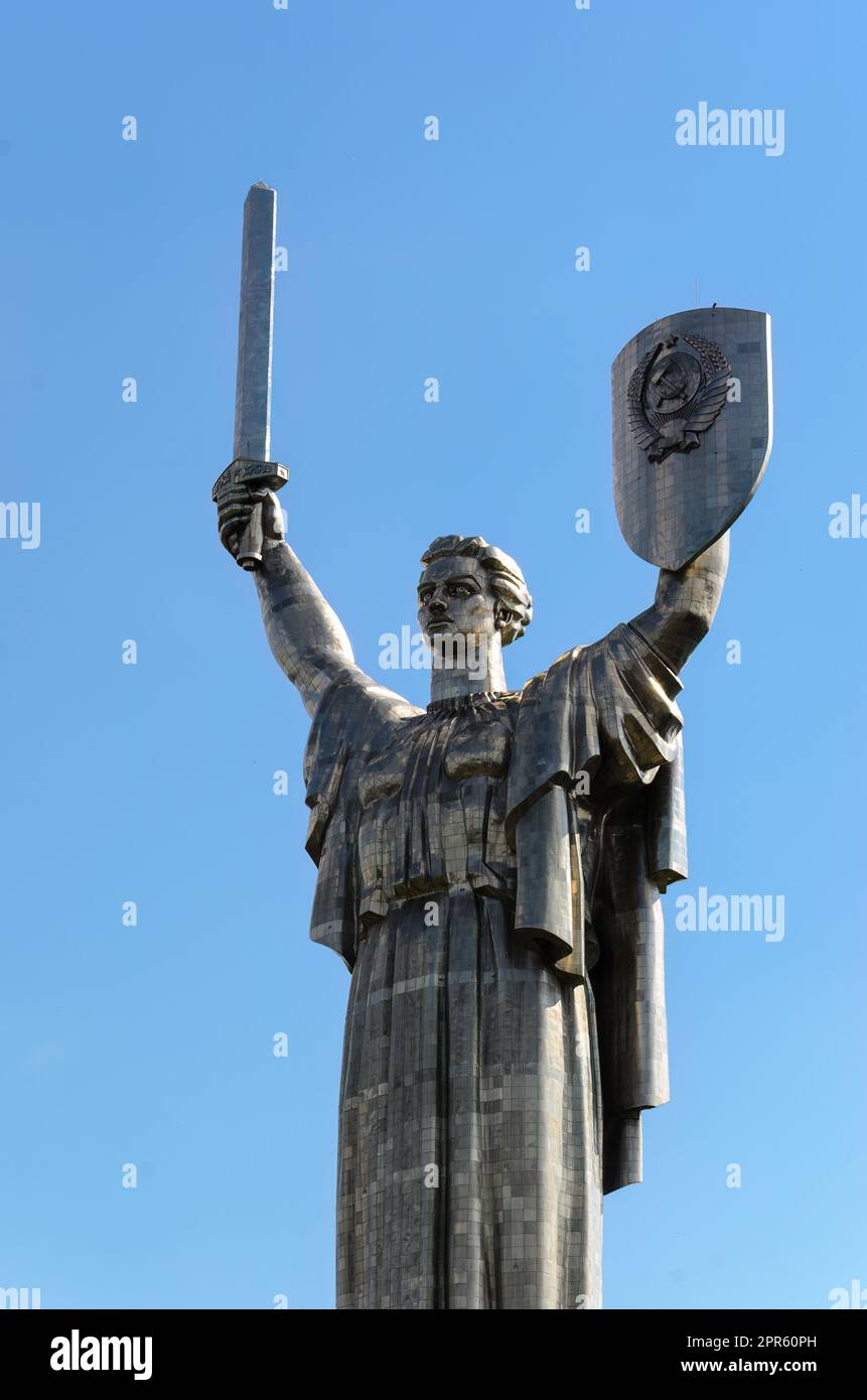 Rodina Mat - Ukrainian Motherland monument in Kiev - Ukraine Stock ...