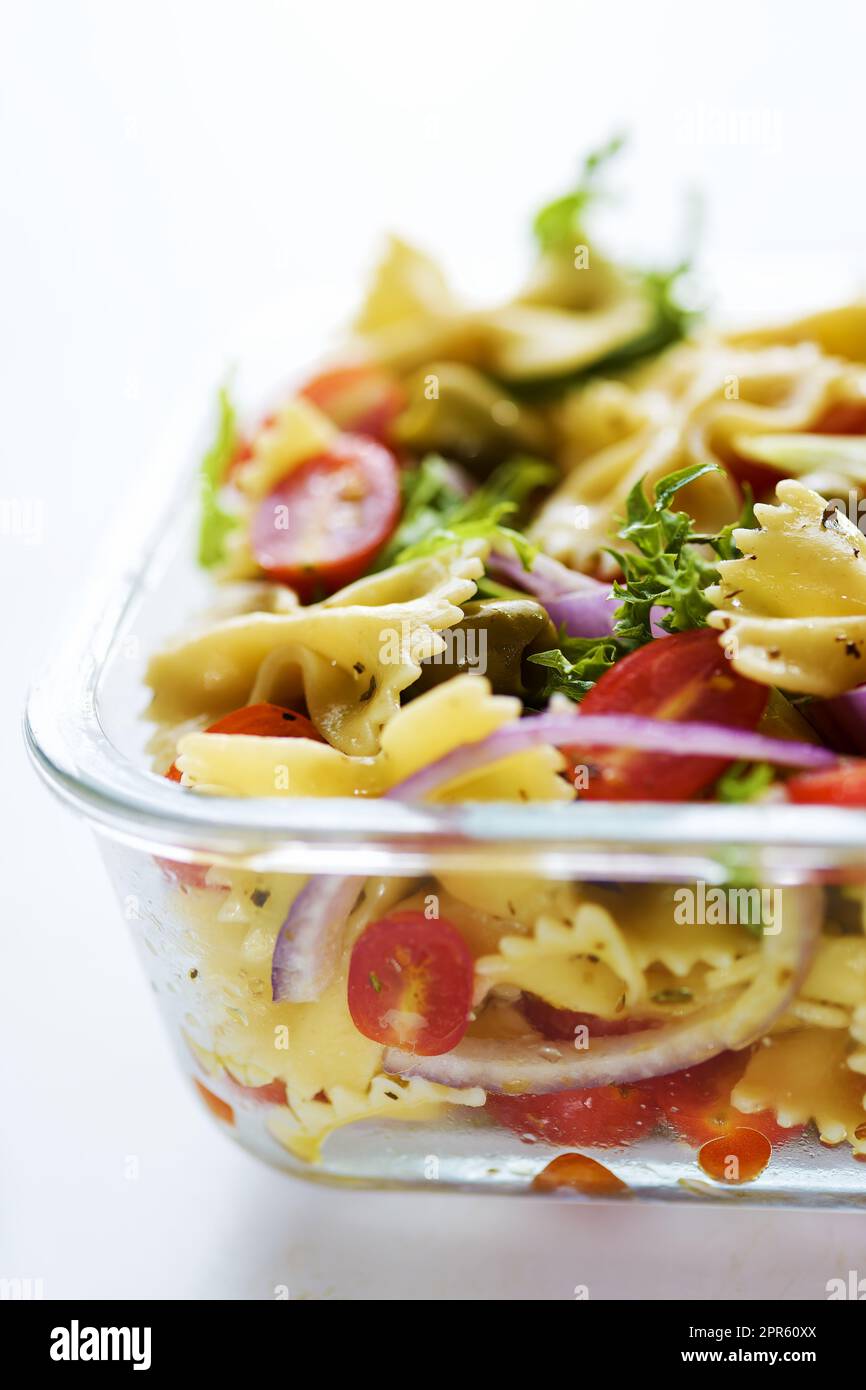 tray of pasta salad Stock Photo - Alamy
