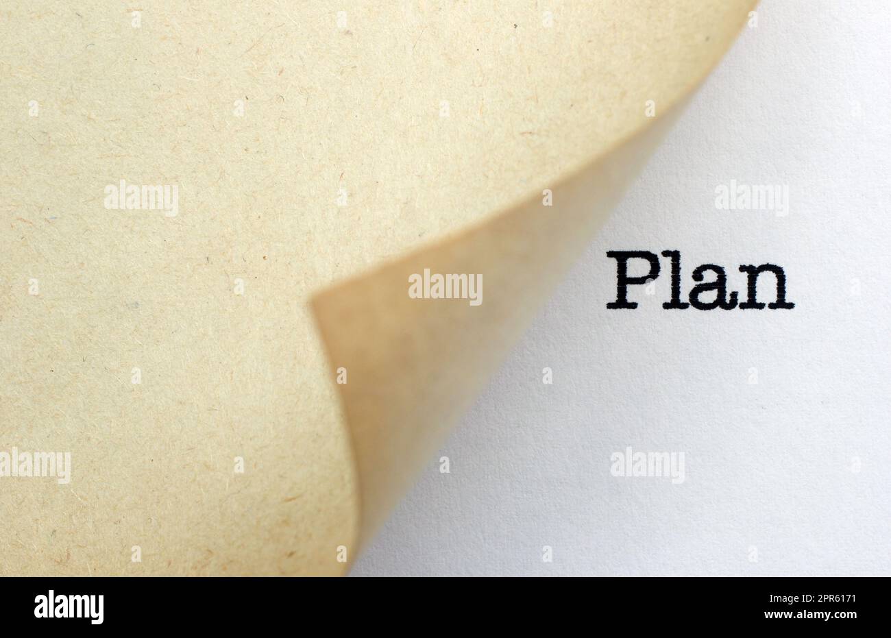 Plan text on page Stock Photo - Alamy