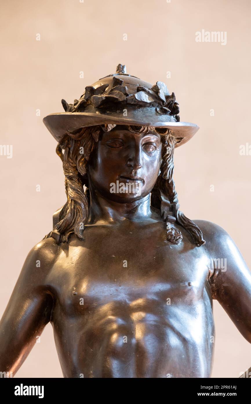 David by Donatello, Florence, Italy - 1469. Italian Renaissance art Stock Photo - Alamy