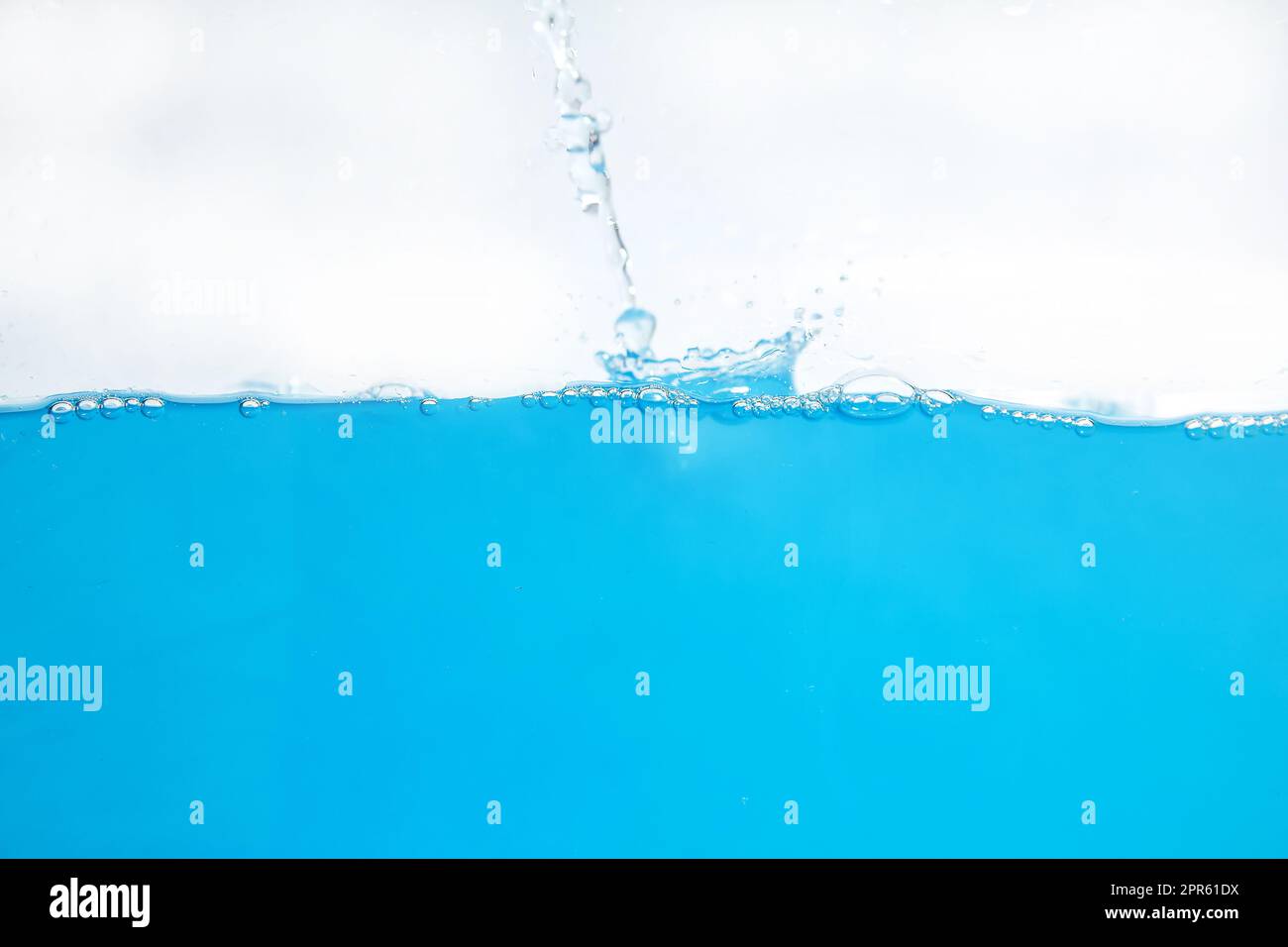 Water Surface Splash and bubbles . on white background Stock Photo - Alamy