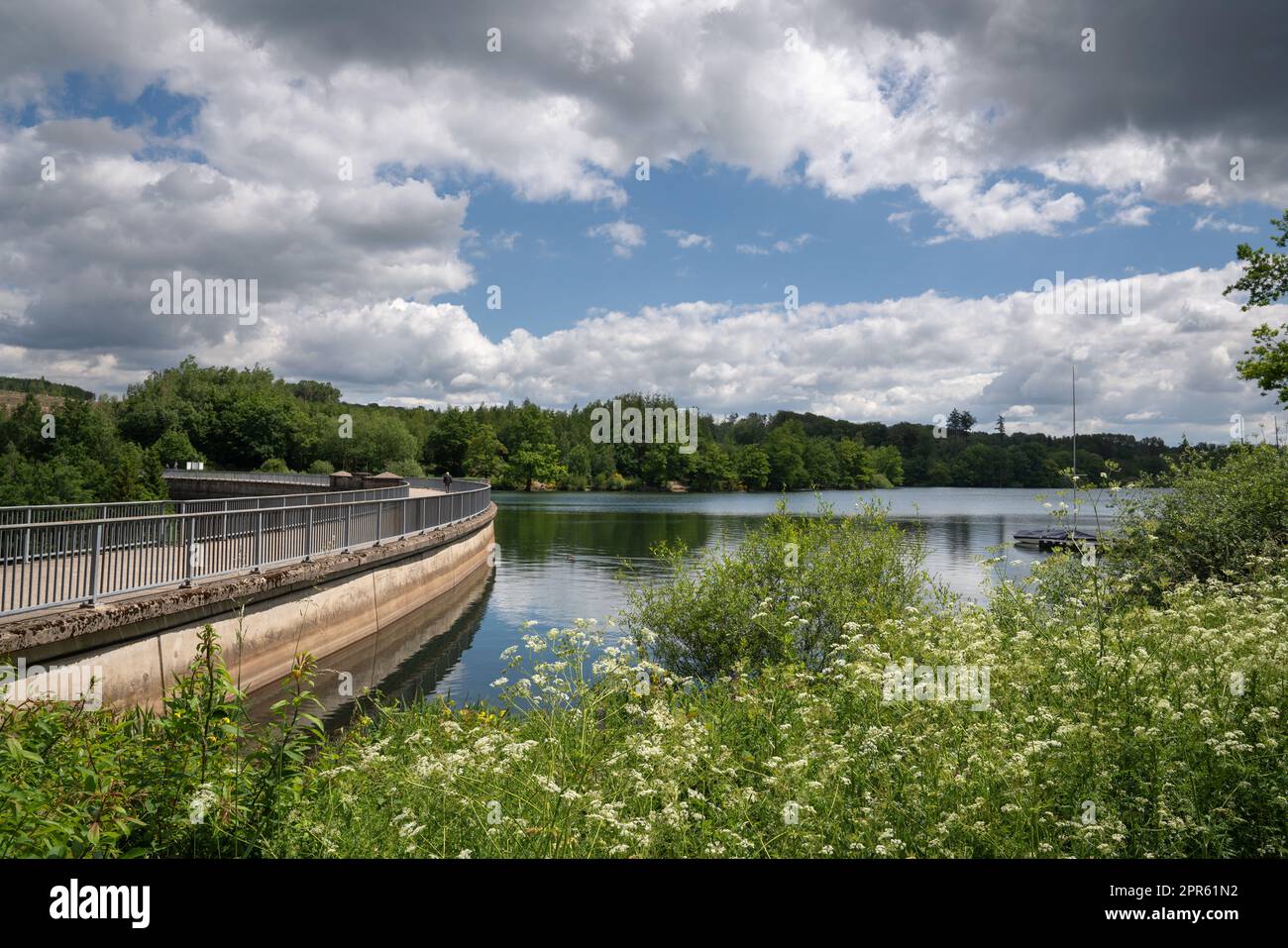 Brucher reservoir, Marienheide, Bergisches Land, Germany Stock Photo ...