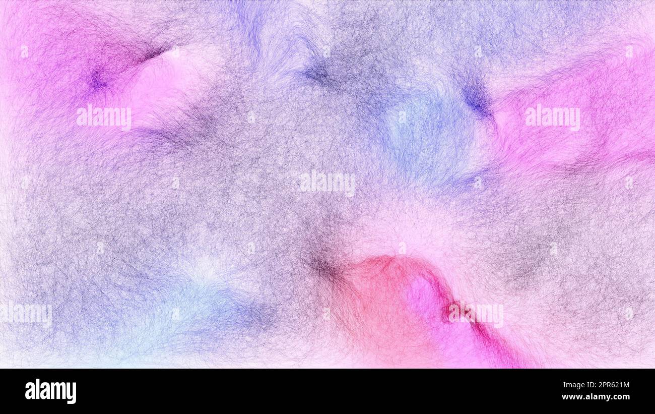 Color threads hand draw digital art Stock Photo - Alamy