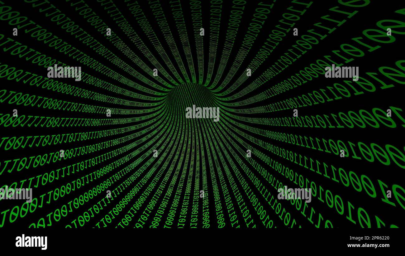 Driving Through Binary Data Tunnel Stock Photo - Alamy