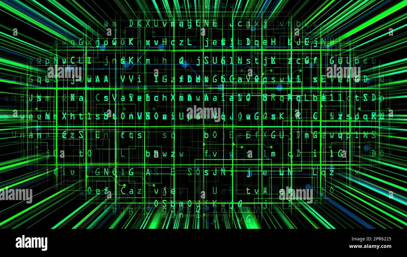 Code data with light rays concept Stock Photo - Alamy