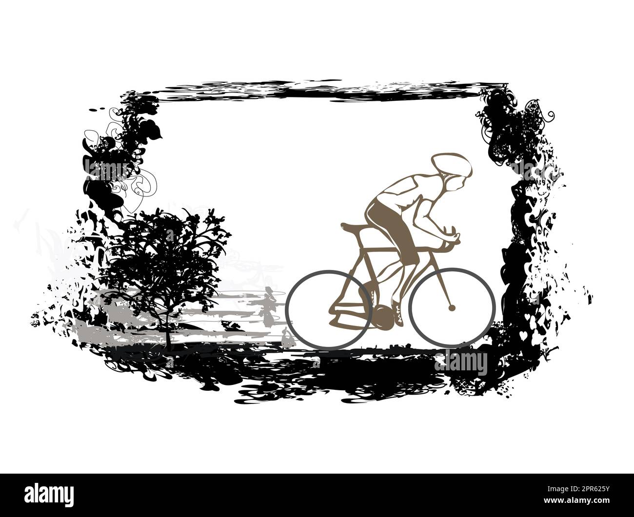 Cycling Grunge Poster Stock Photo - Alamy