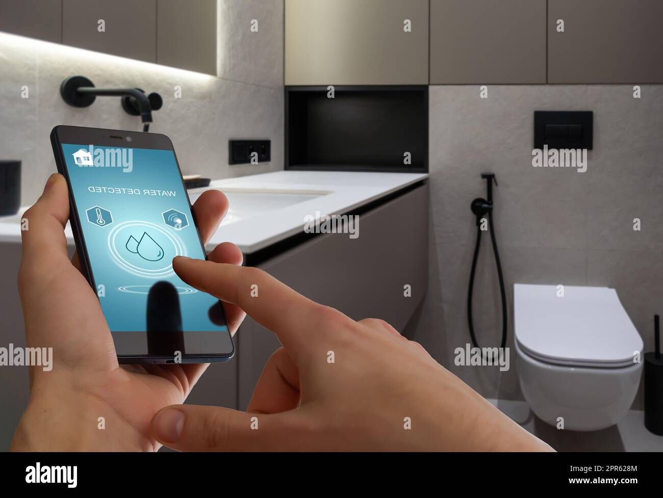 Water leak sensor alert, smart water sensor can automatically shut off ...