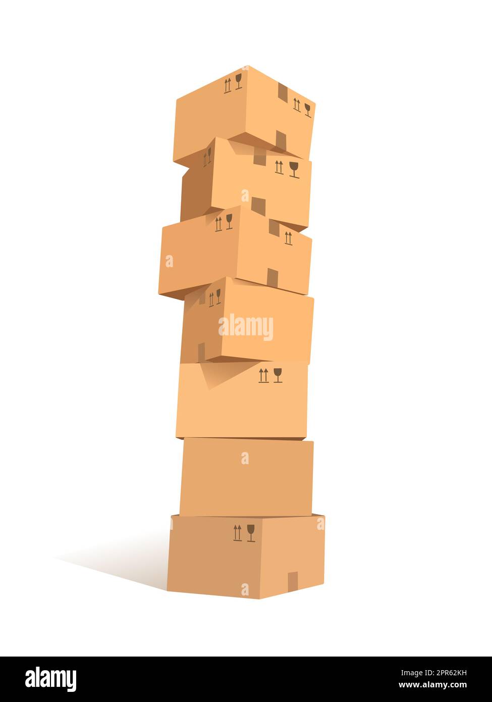 Cardboard boxes stacks Stock Photo - Alamy