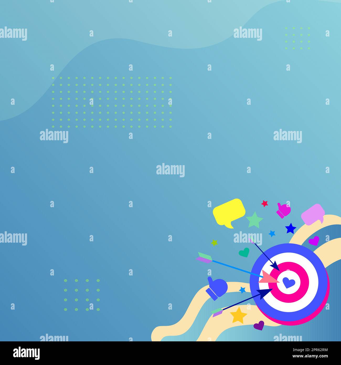 Presenting Message Hitting Target Concept, Abstract Announcing Goal ...