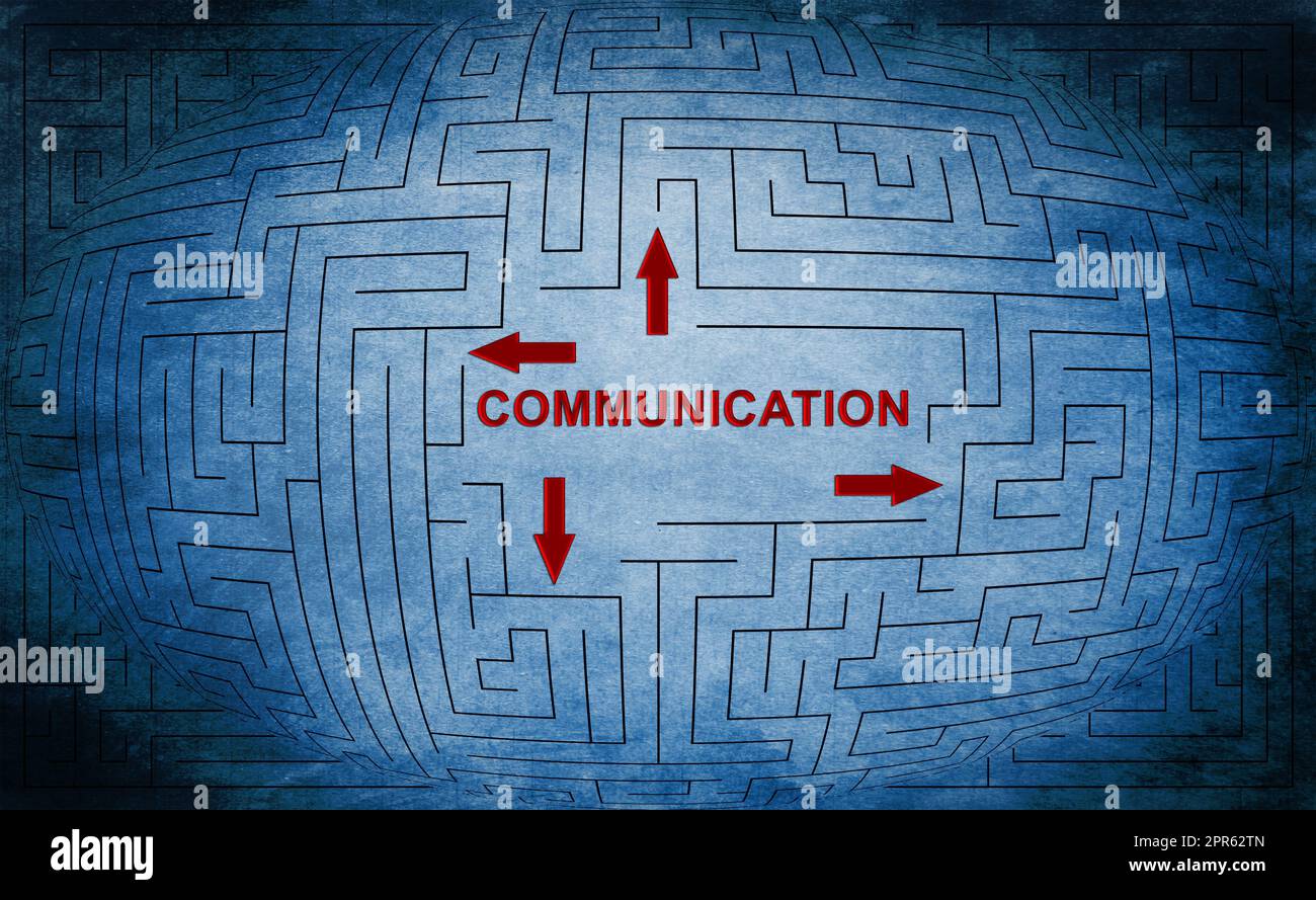 Communication maze concept Stock Photo - Alamy