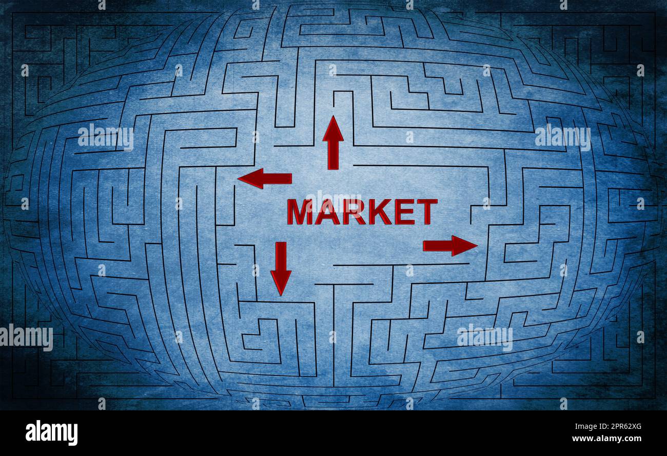 Market maze concept Stock Photo - Alamy