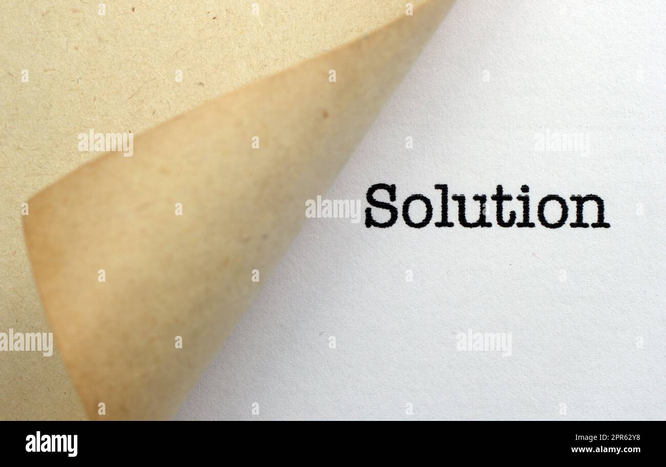 Solution and resolution hi-res stock photography and images - Alamy