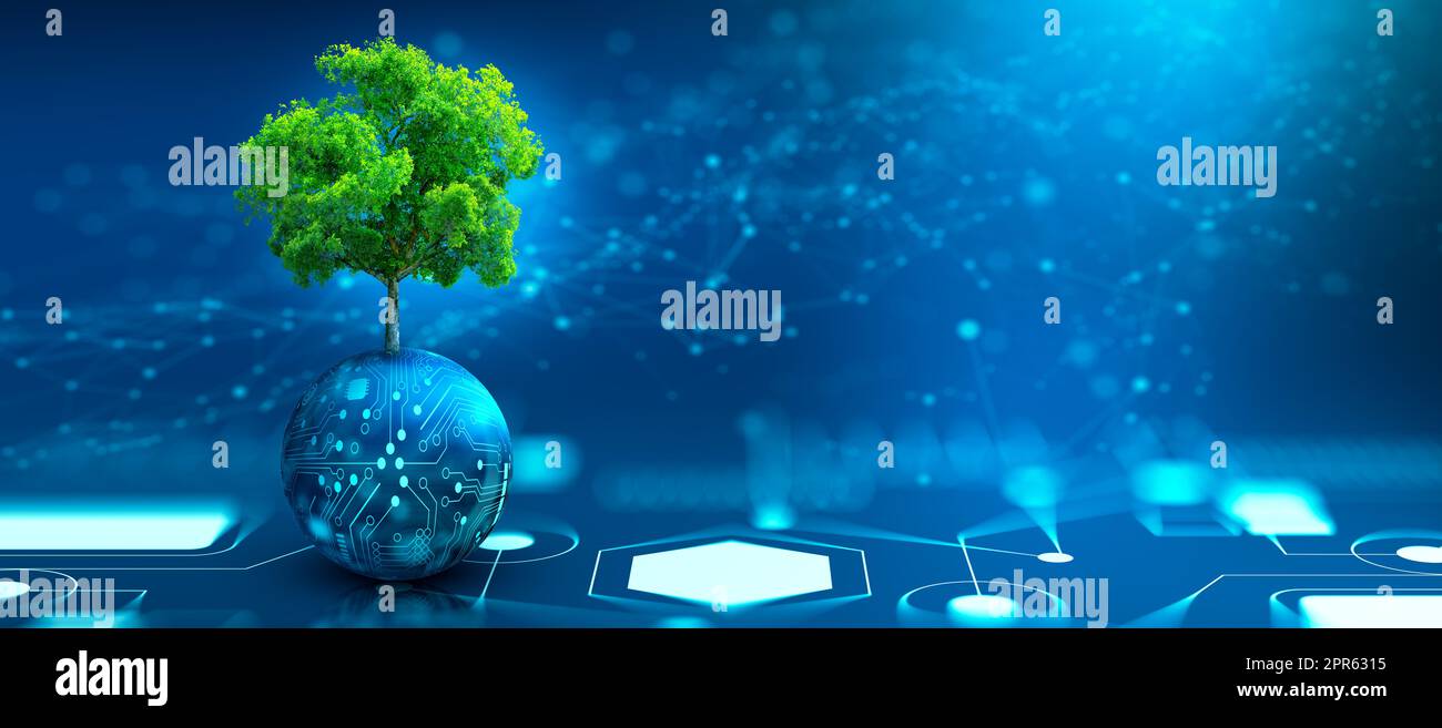 Green Computing, Green Technology, Green IT, csr, and IT ethics Concept ...