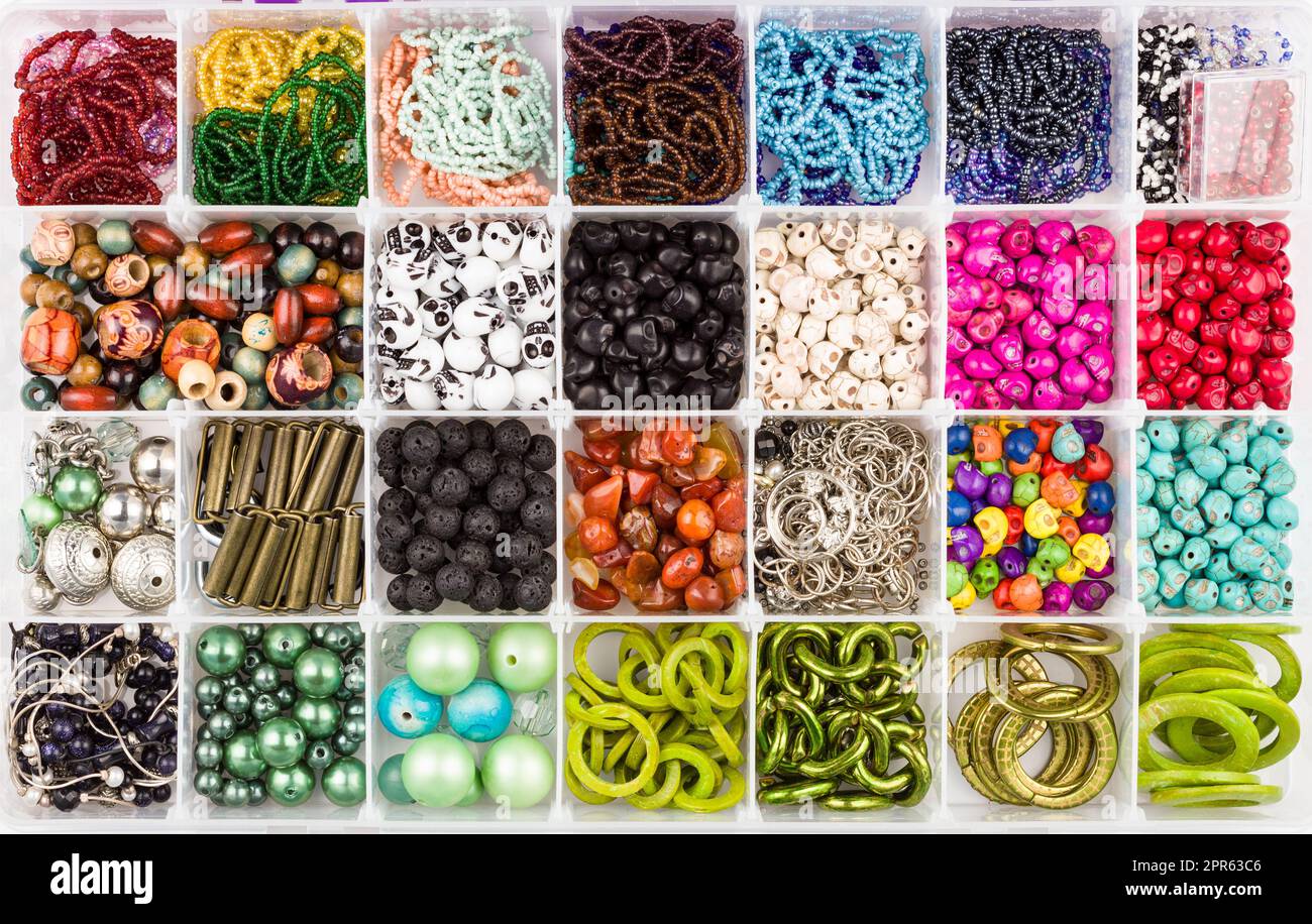 Colorful beads set Stock Photo - Alamy