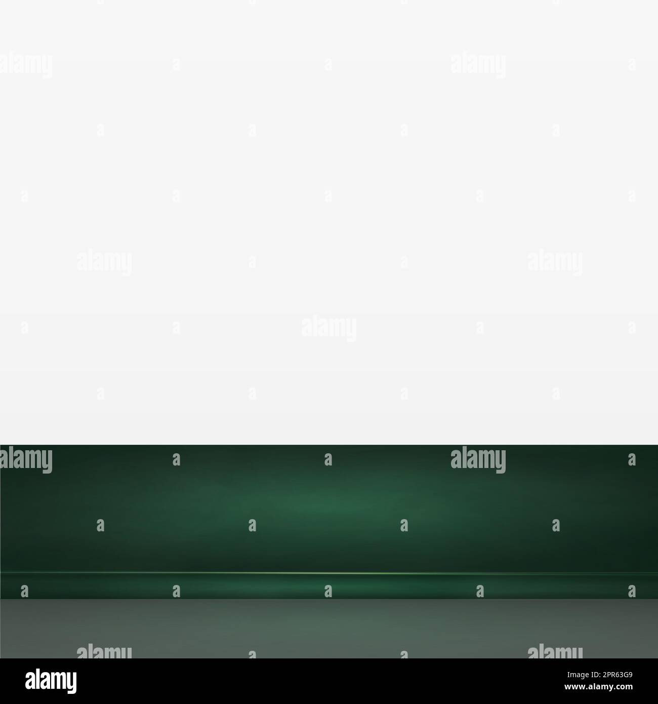 Green table top on white background, promotional web template - Vector ...