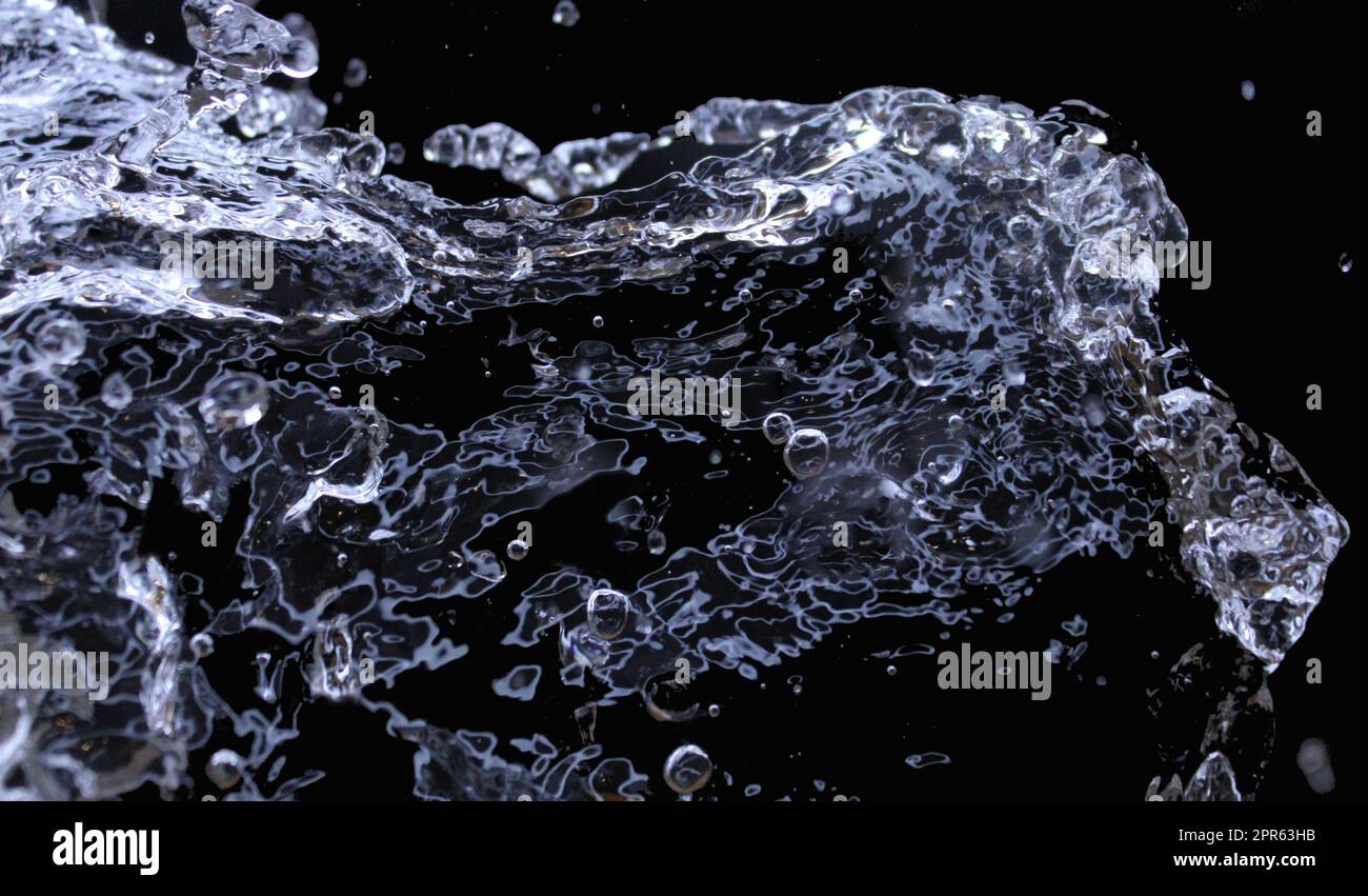 Ocean water splash isolated on black hi-res stock photography and ...