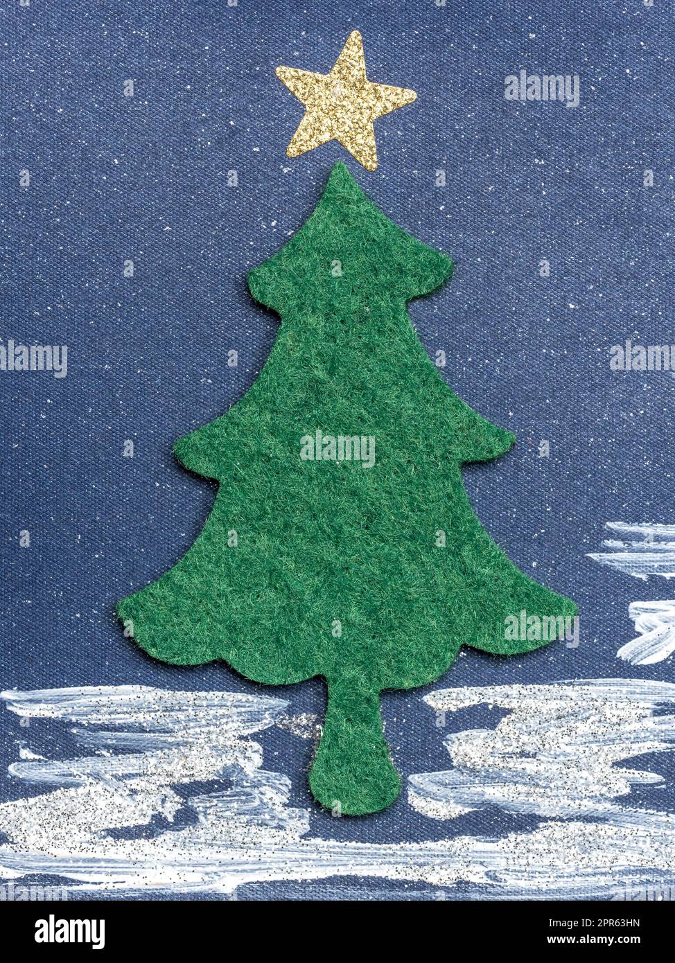 Xmas trees with star Stock Photo - Alamy