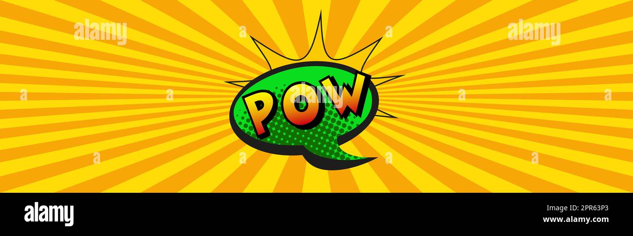Comic zoom inscription POW on a colored background - Vector Stock Photo ...