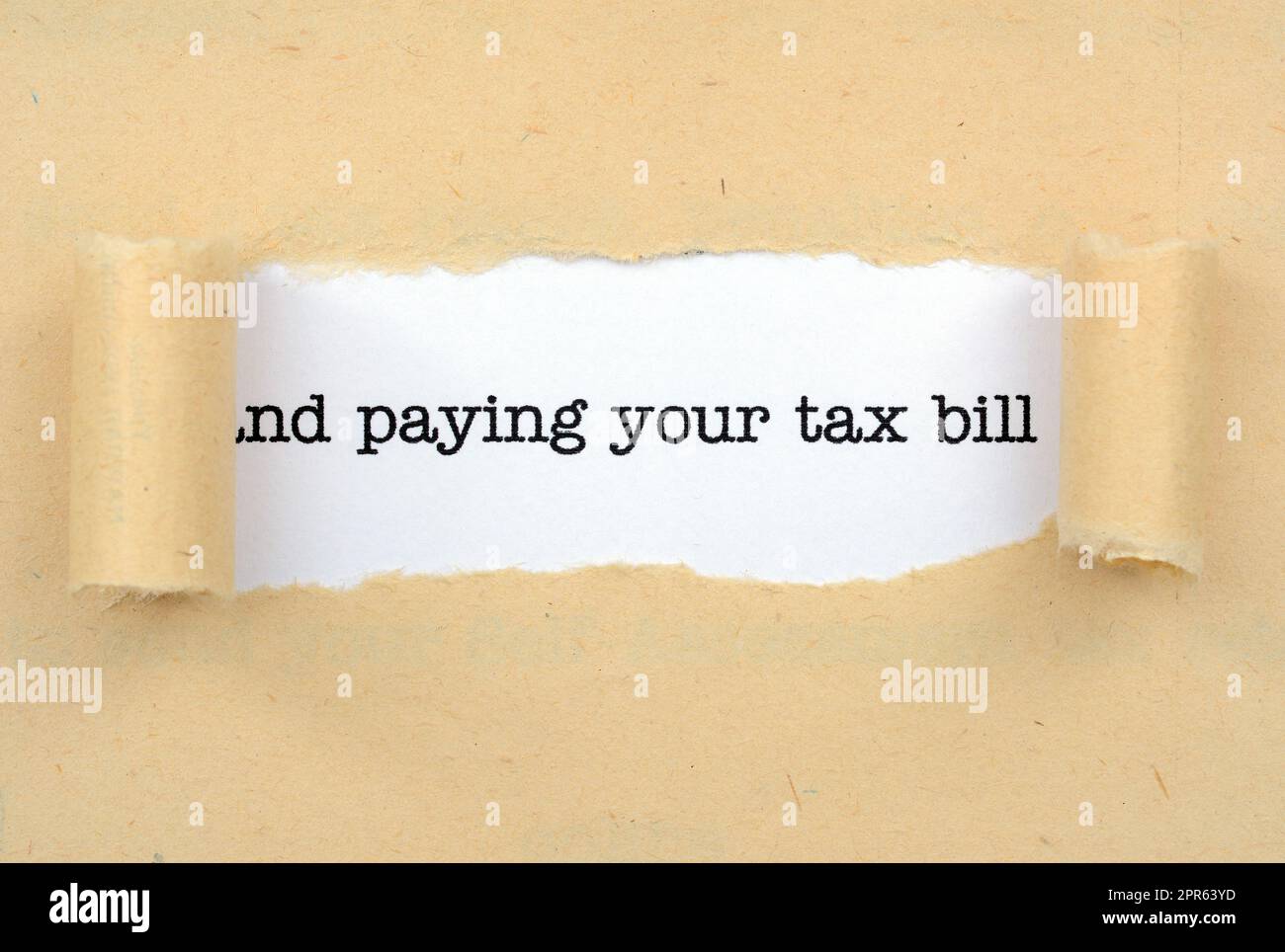 Pay tax bill Stock Photo - Alamy