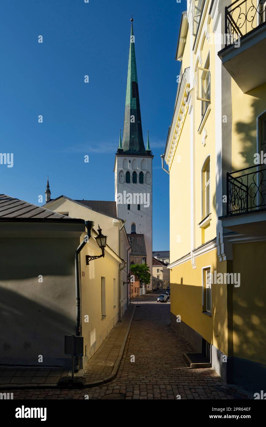 Tallinn estonia st olav church old town hi-res stock photography and ...