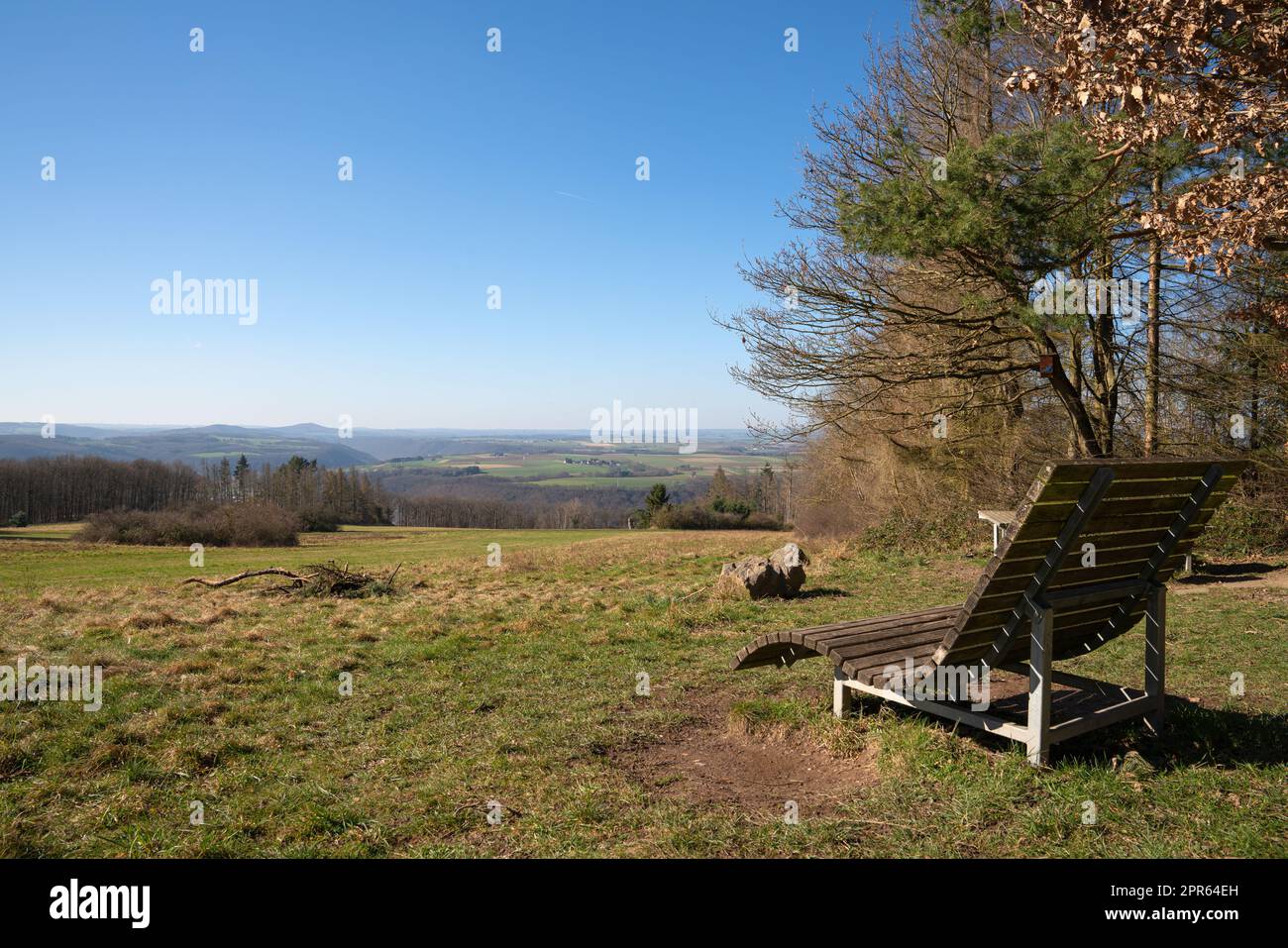 Landscape of Eifel mountains close to the Moselle river, Germany Stock ...