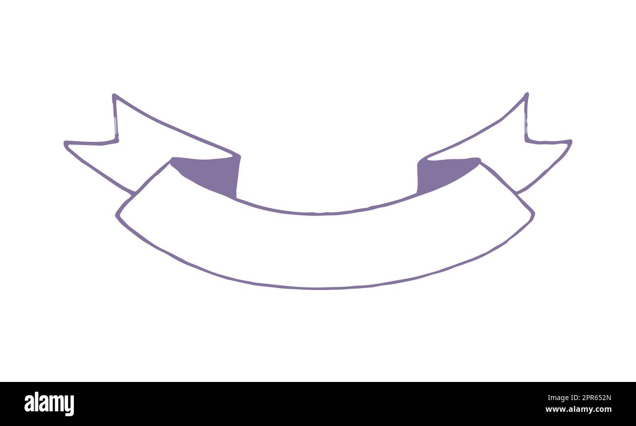 Hand drawn vintage style banner isolated on white background. Vector ...