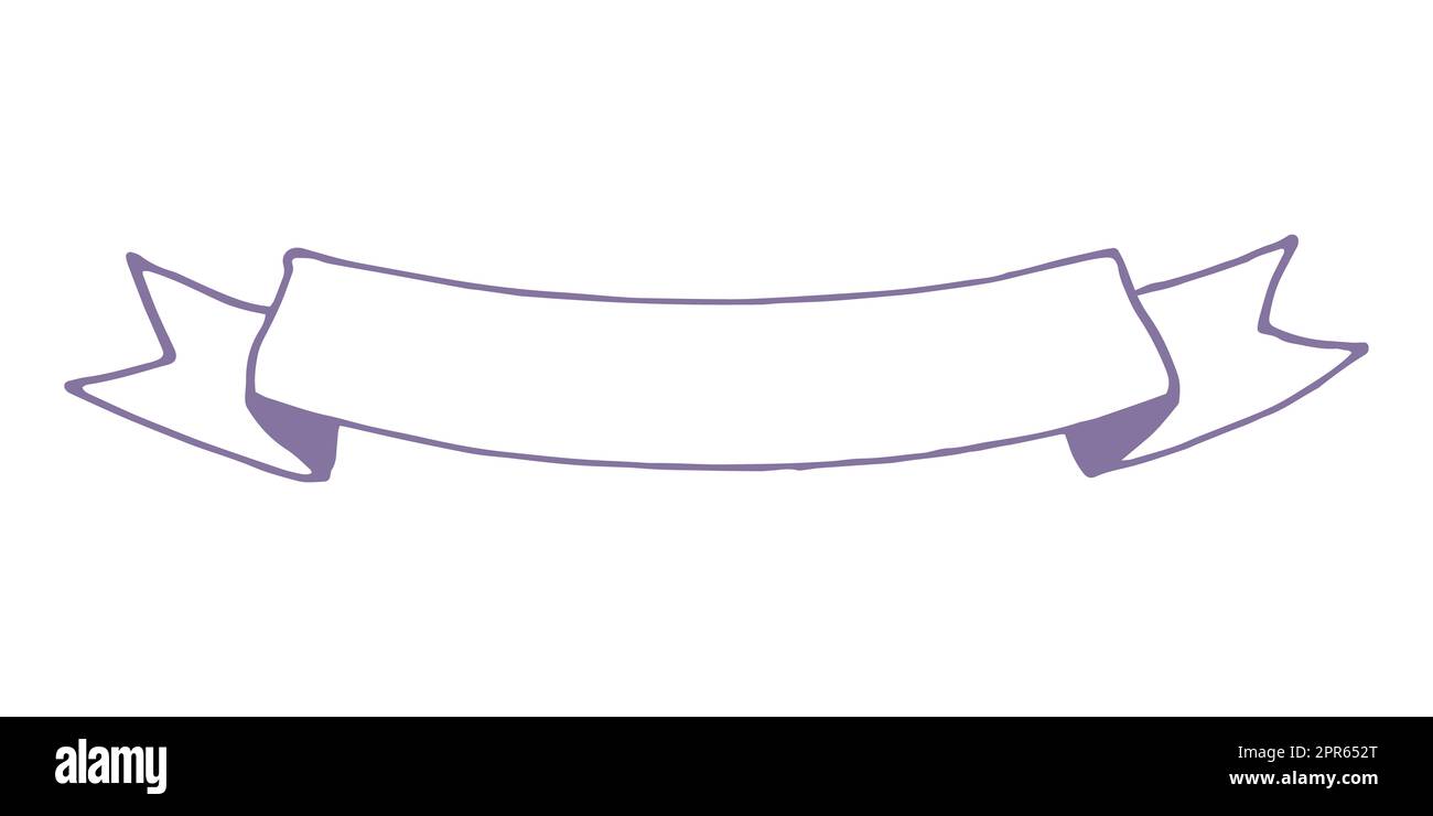 Hand drawn vintage style banner isolated on white background. Vector ...