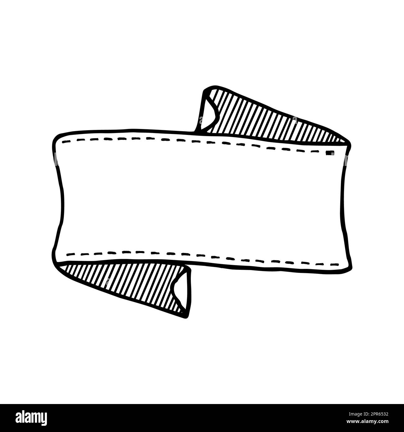 Hand drawn vintage style banner isolated on white background. Vector ...