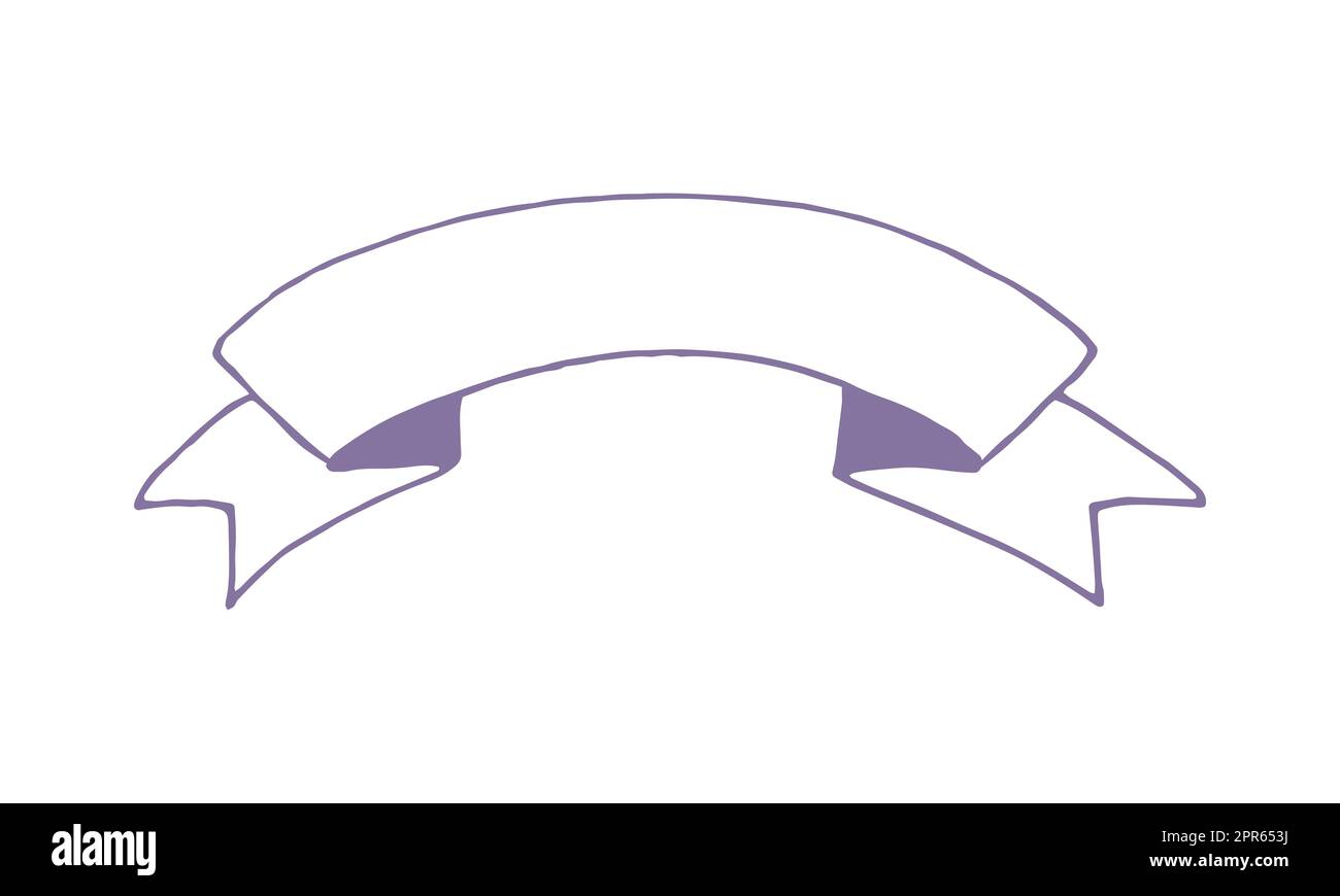 Hand drawn vintage style banner isolated on white background. Vector ...