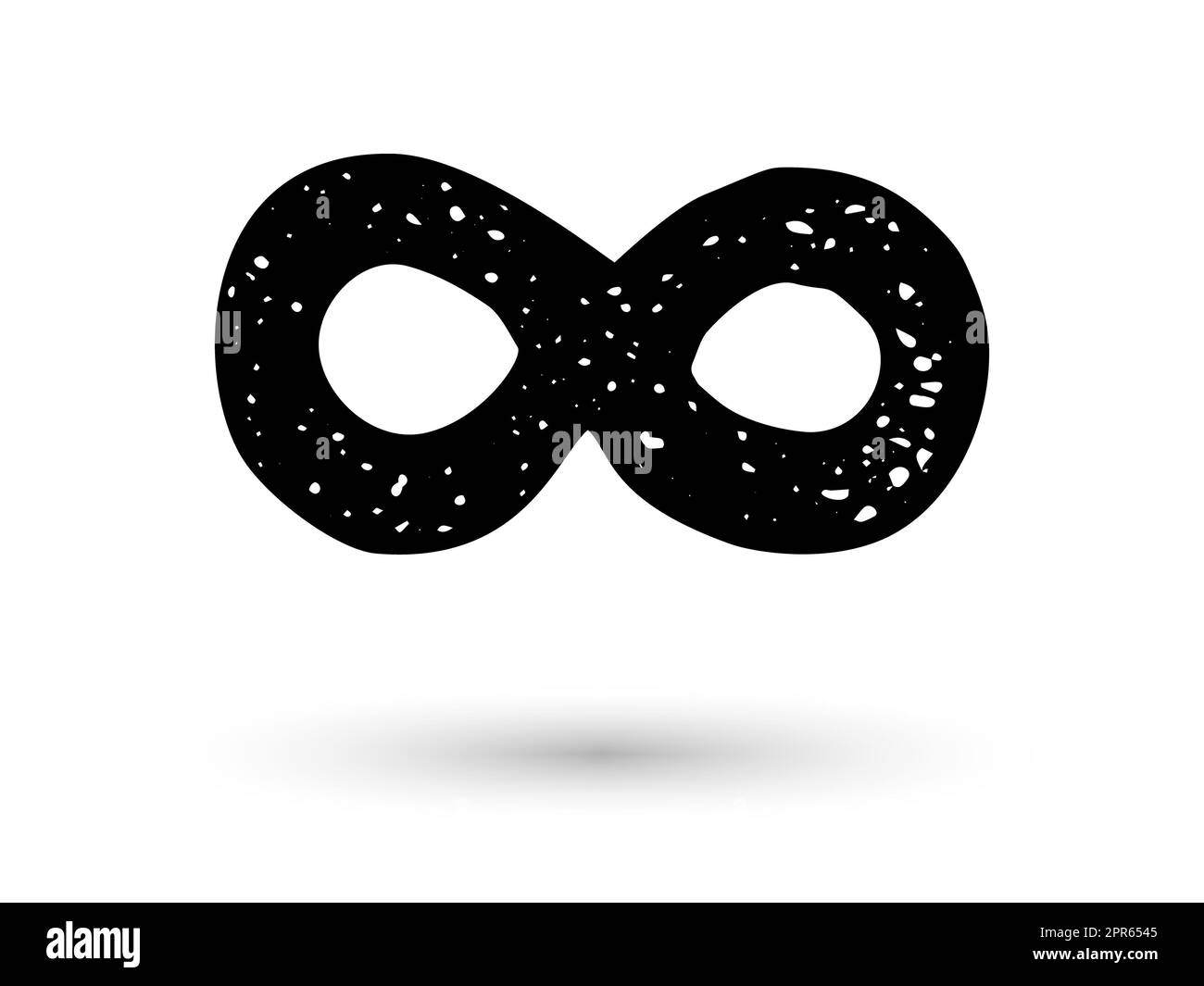 Infinity symbol hand drawn with ink brush. Thin line scribble icon ...