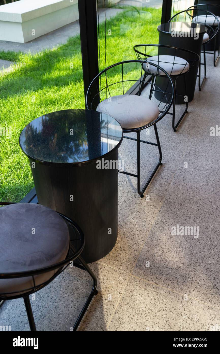 Loft style coffee shop interior decoration Stock Photo - Alamy