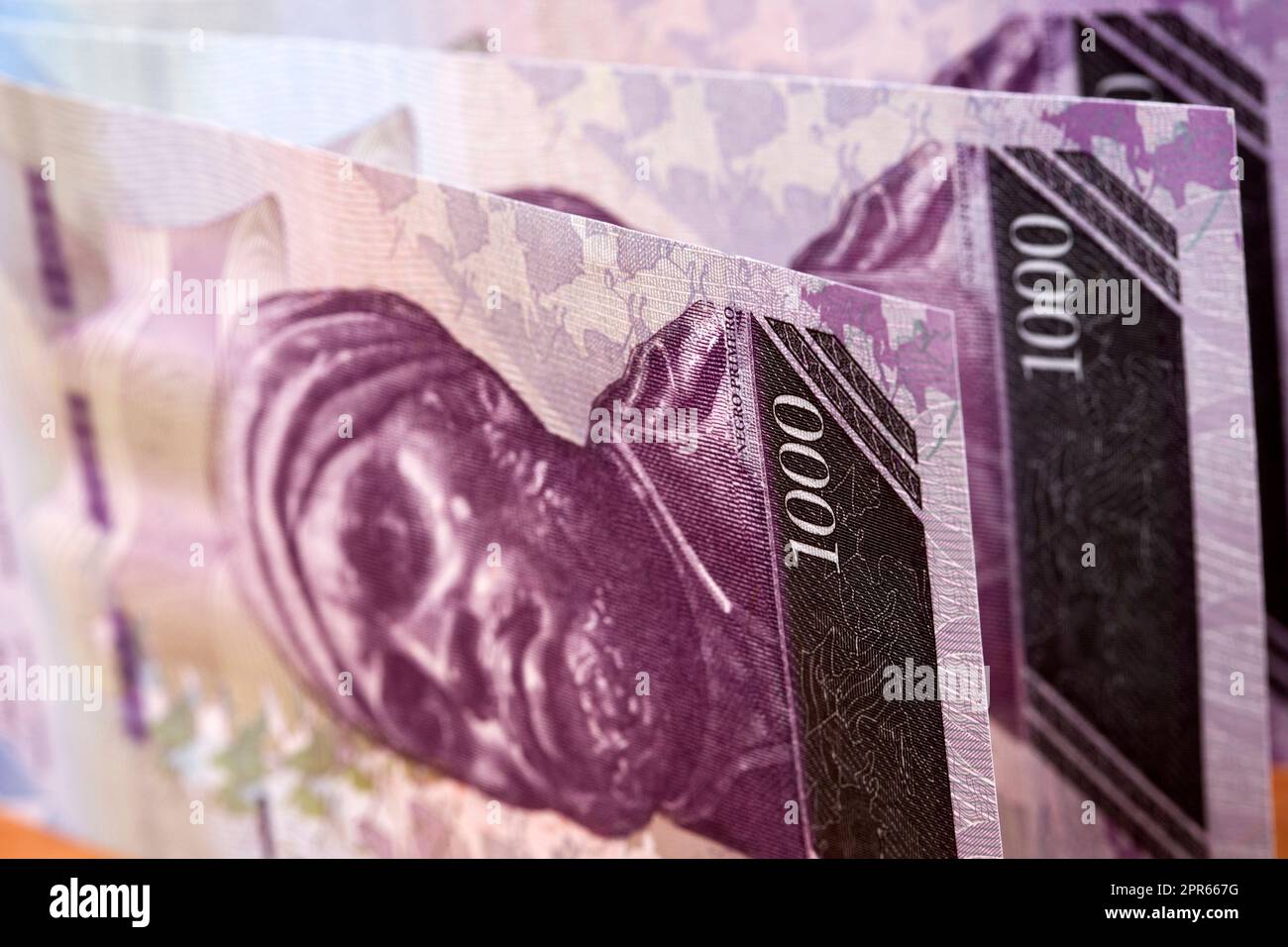 Venezuelan money - 1000 Bolivares - a background Stock Photo - Alamy