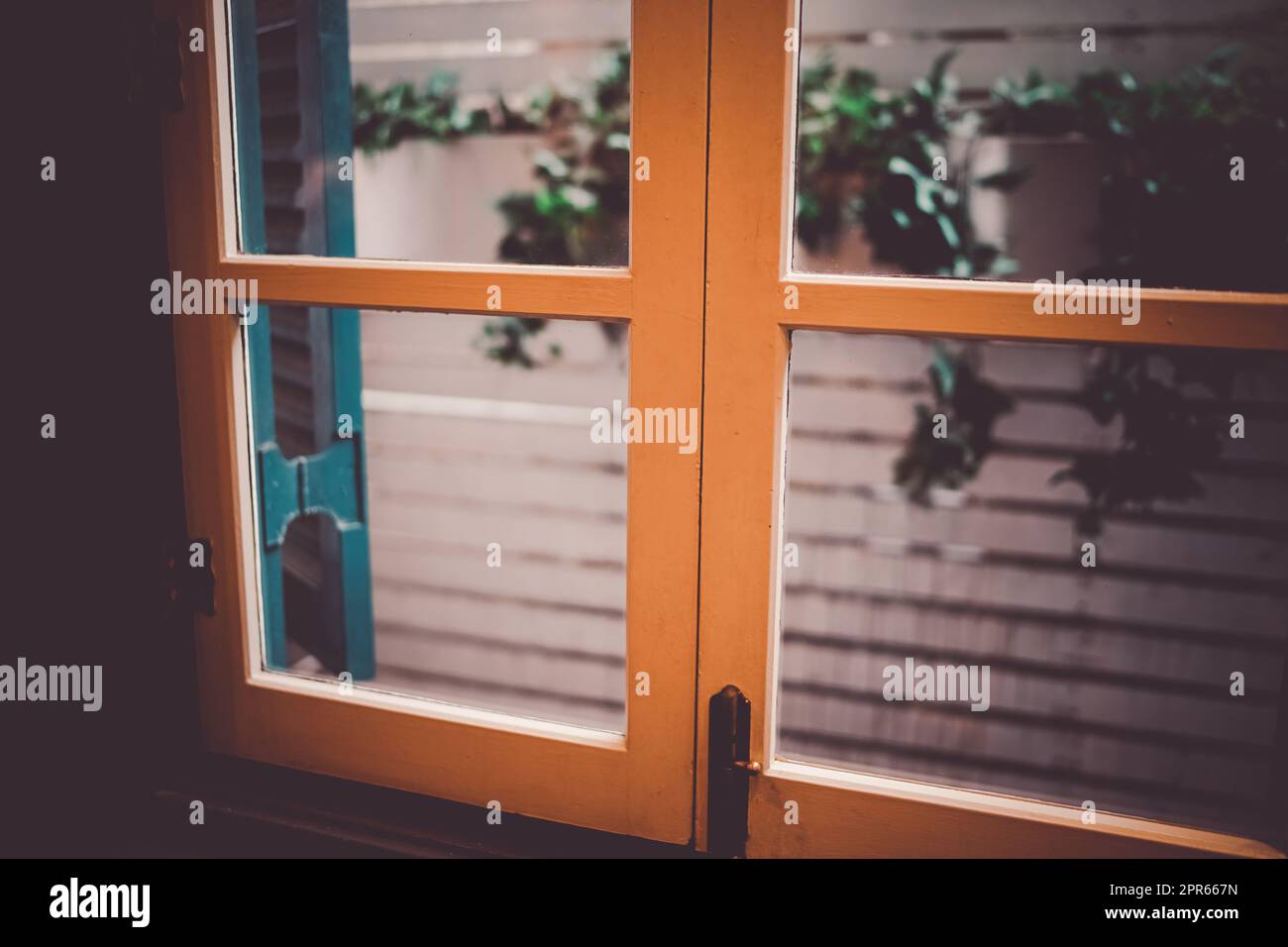 Retro Western Architecture window Stock Photo - Alamy