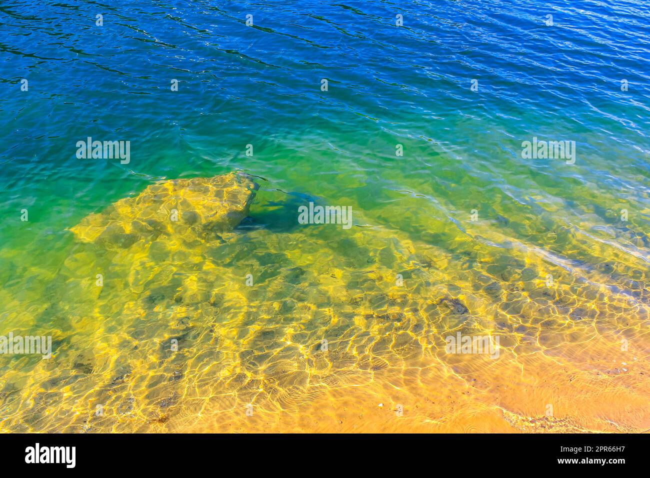 Green blue turquoise water beautiful quarry lake dredging pond lake ...