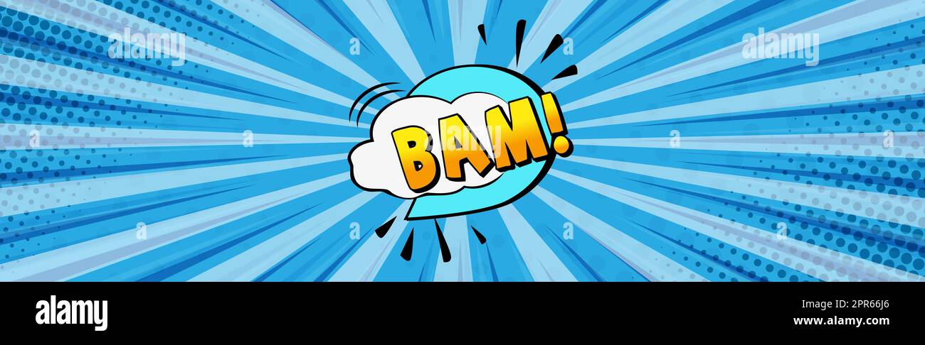 Comic zoom inscription BAM on a colored background - Vector ...